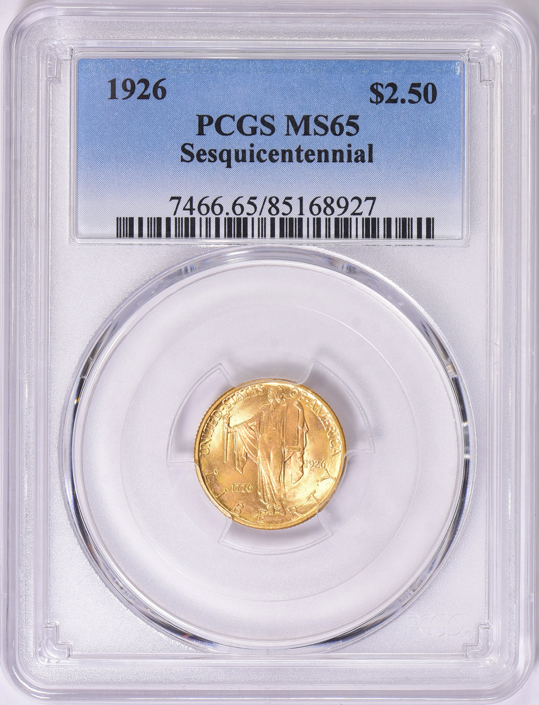 1926 Sesquicentennial of American Independence Quarter Eagle PCGS MS-65 ...