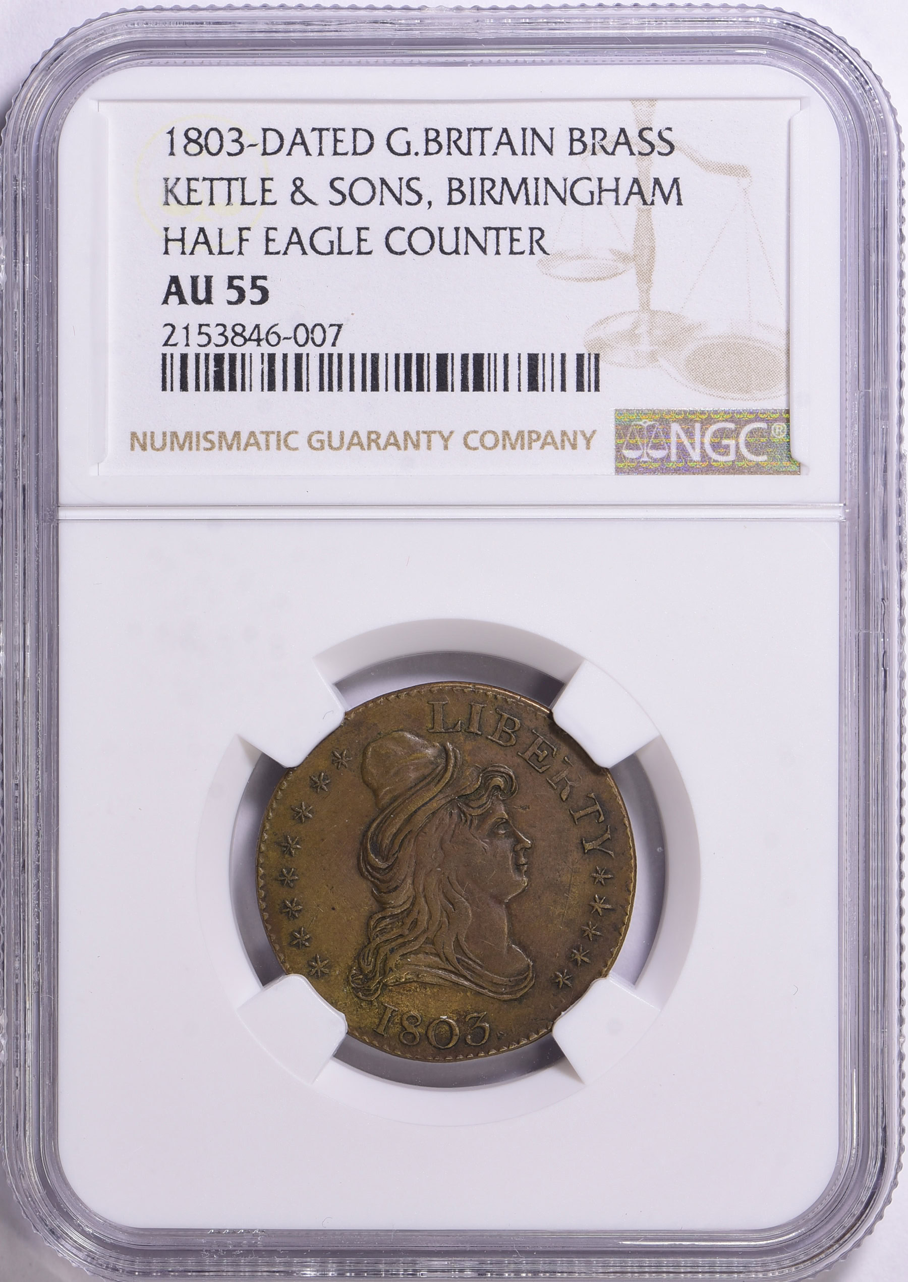 Great Britain - Birmingham 1803-Dated Brass Kettle & Sons Half Eagle ...