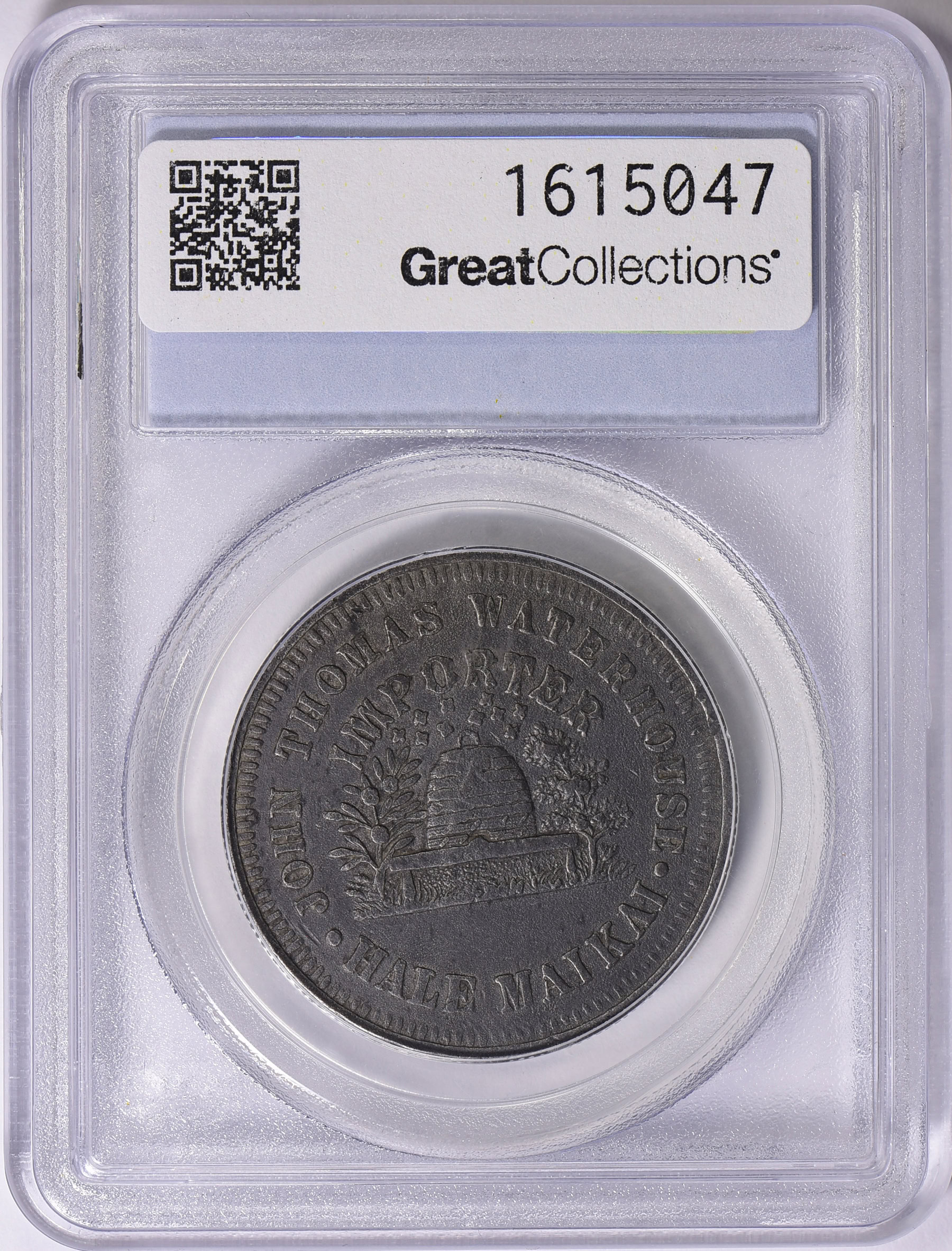 (1860) Hawaii Plantation Token John Thomas Waterhouse PCGS XF-40 (Item ...