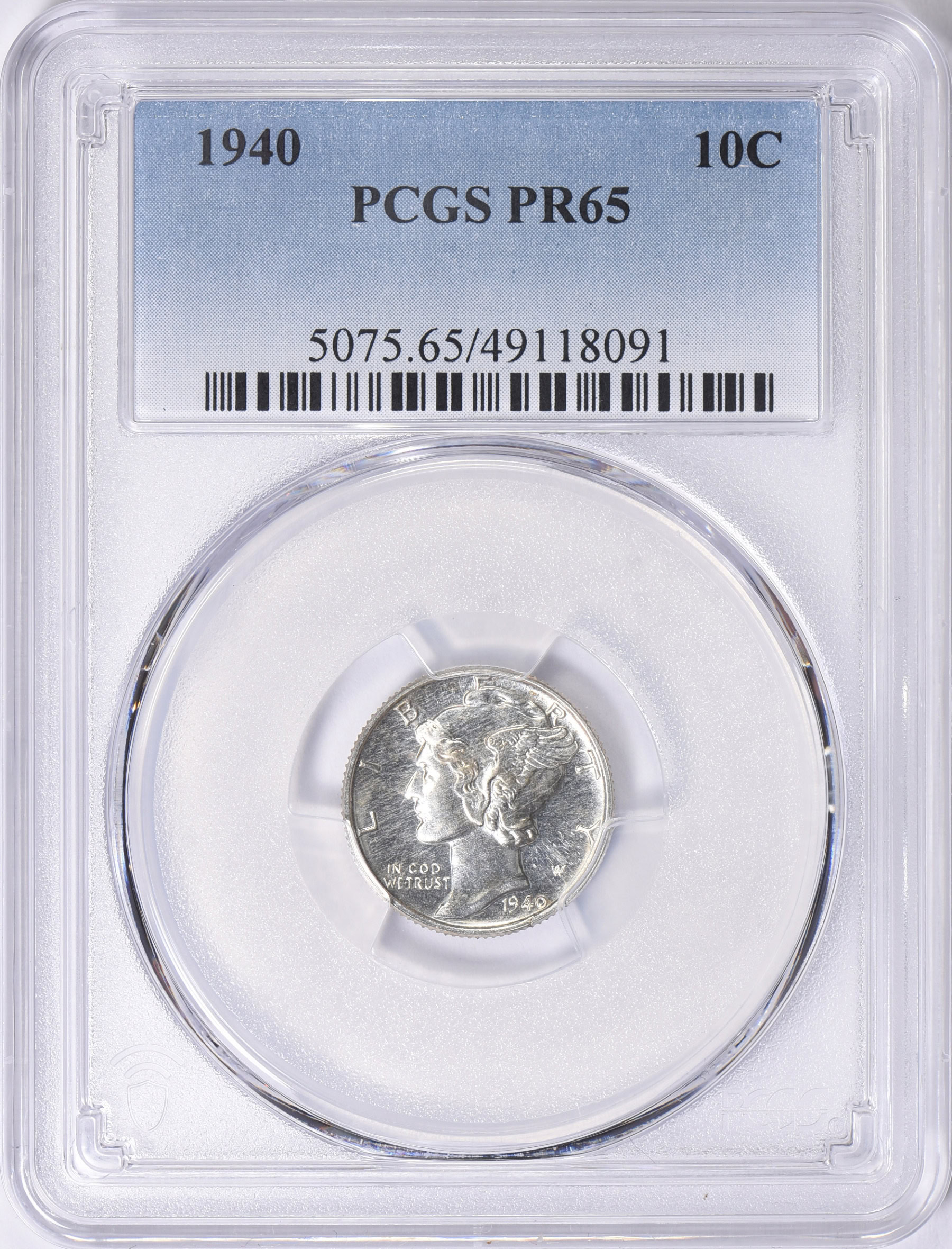 1940 Mercury Dime PCGS Proof-65 (Item 1615385) | GreatCollections Coin Auctions