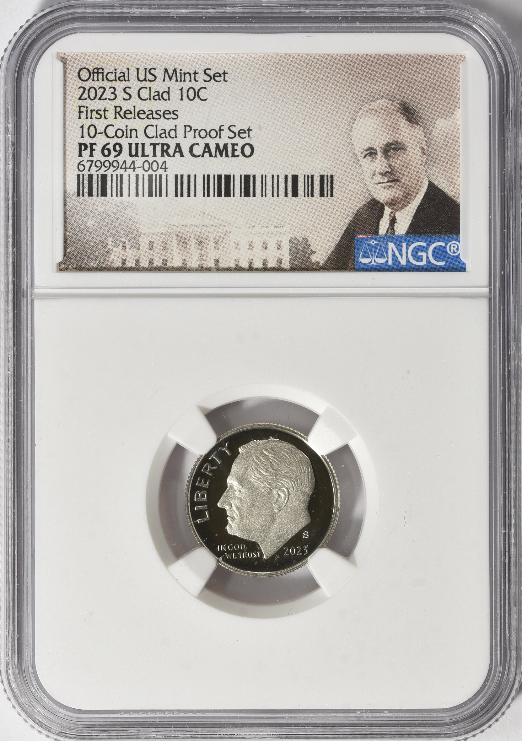2023-S Roosevelt Dime First Releases NGC Proof-69 UC (Roosevelt Label ...