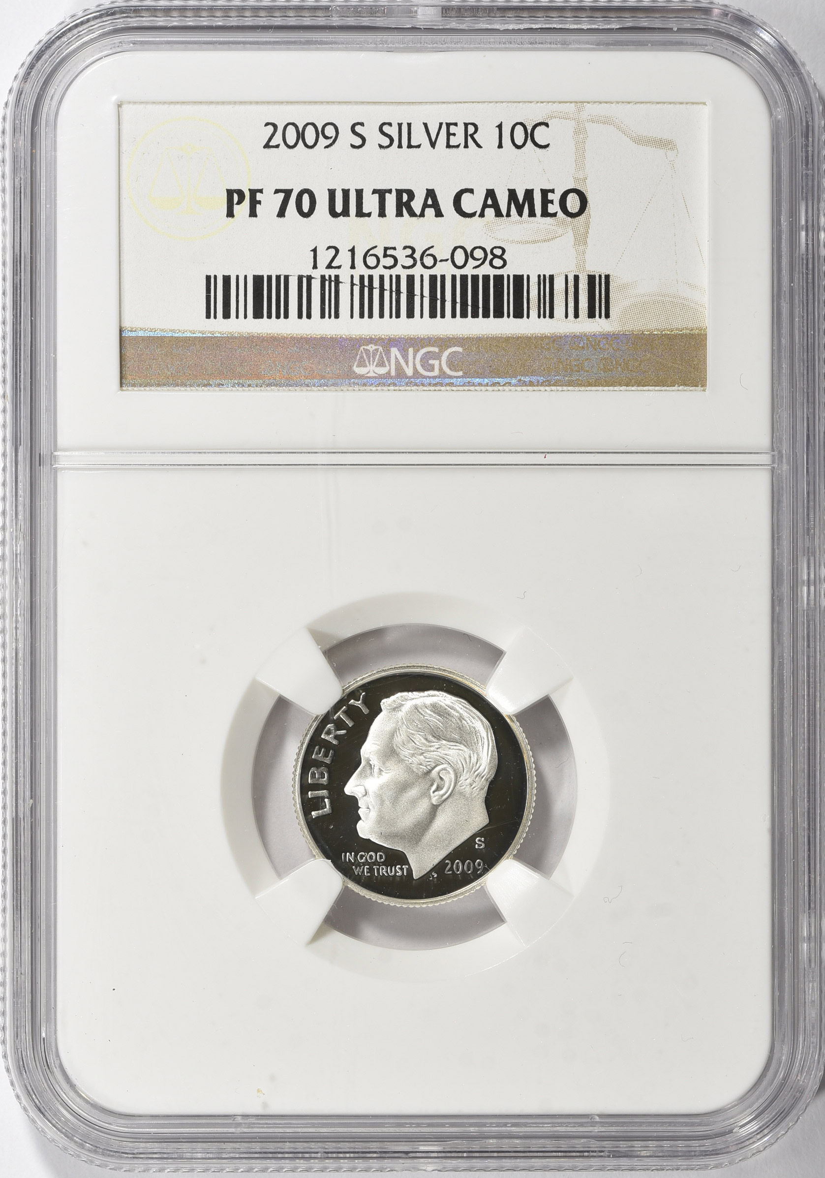 2009-S Roosevelt Dime Silver NGC Proof-70 UC (Item 1616180 ...