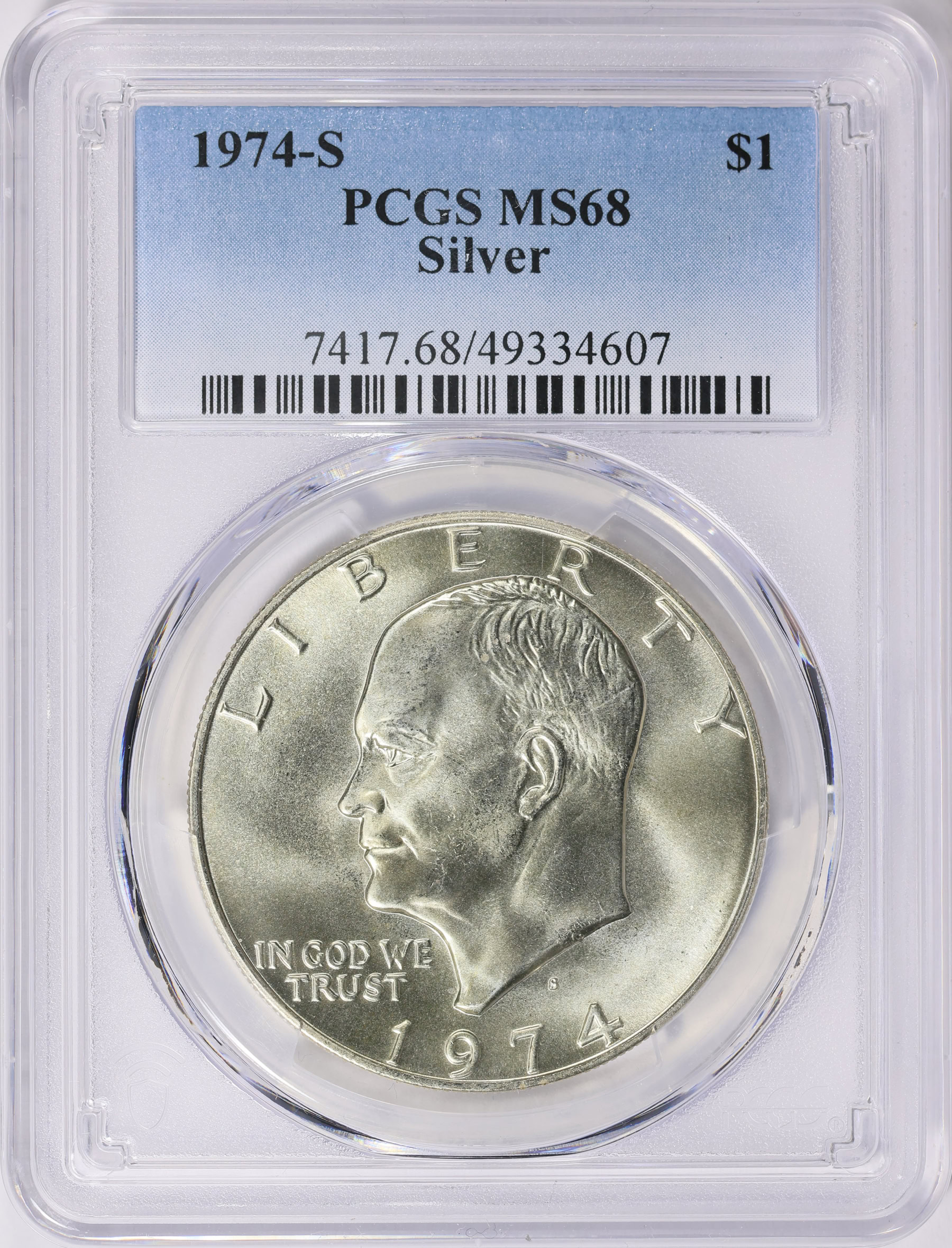 1974-S Eisenhower Dollar Silver PCGS MS-68 (Item 1616295) | GreatCollections Coin Auctions