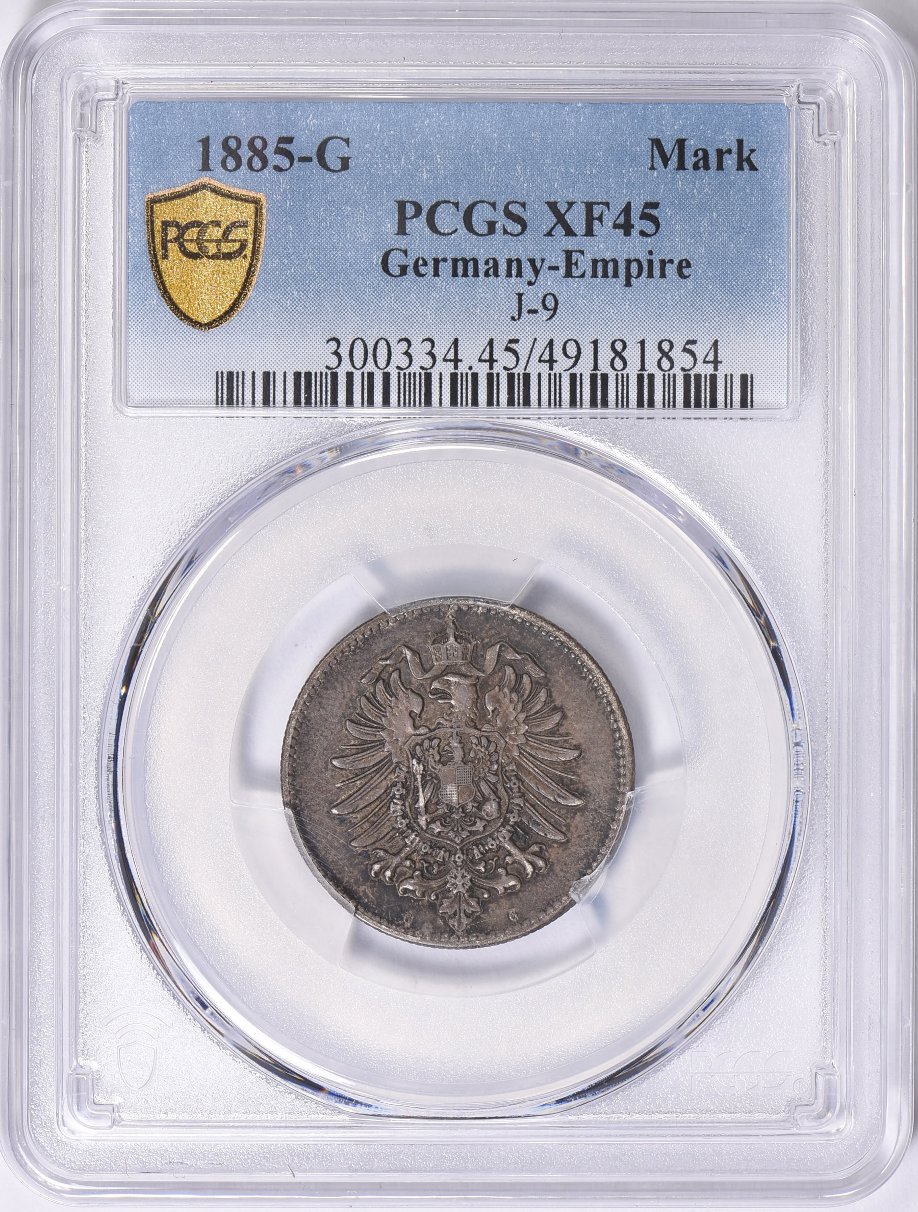 Germany 1885-G Silver Mark KM-7 PCGS XF-45 (Item 1616636 ...