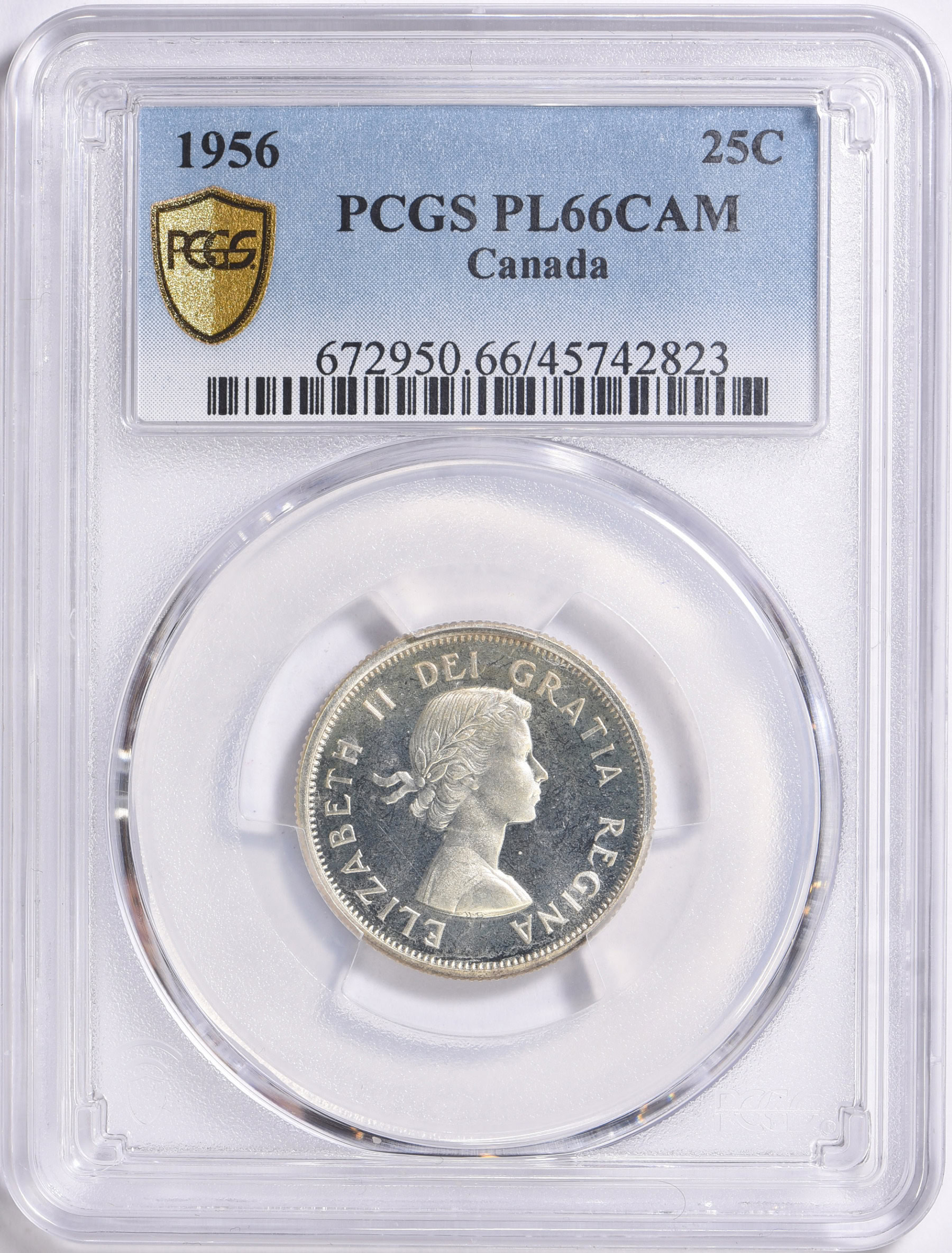 Canada 1956 Silver 25 Cents KM-52 PCGS PL-66 CAMEO (Item 1618037 ...