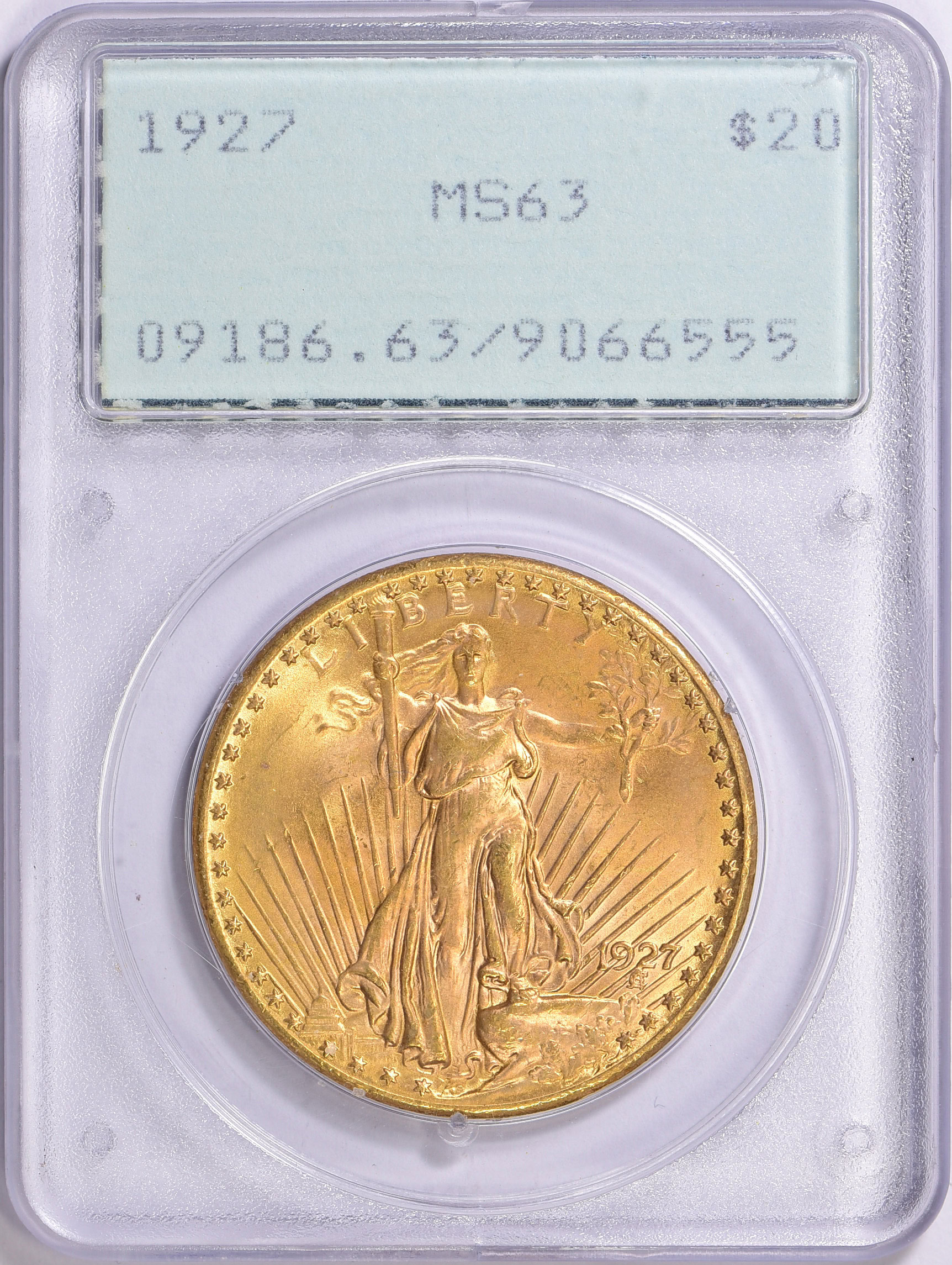 1927 Saint-Gaudens Gold Double Eagle PCGS MS-63 OGH (1st Gen) (Item ...