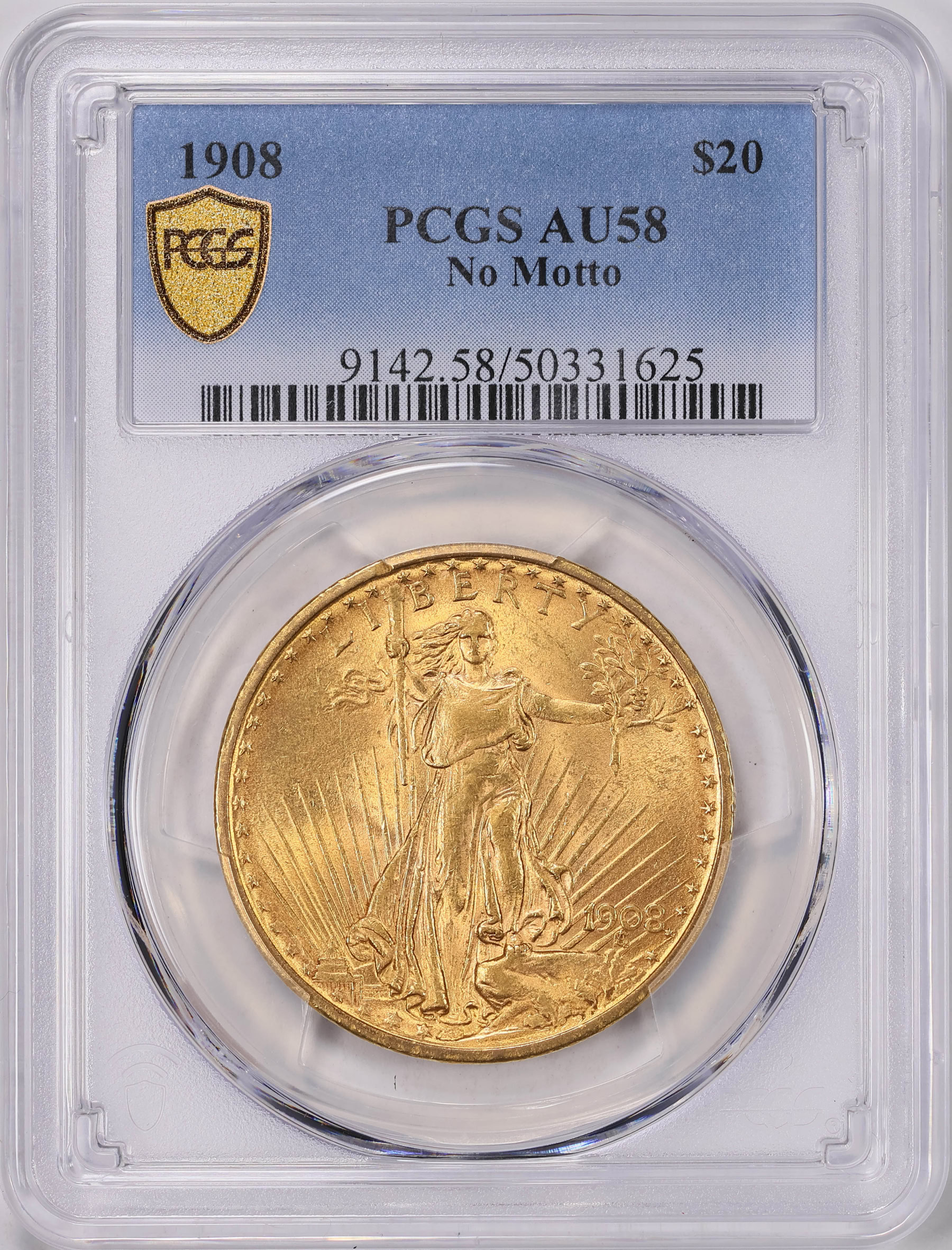 1908 Saint-Gaudens Gold Double Eagle No Motto PCGS AU-58 (Item 1619161 ...