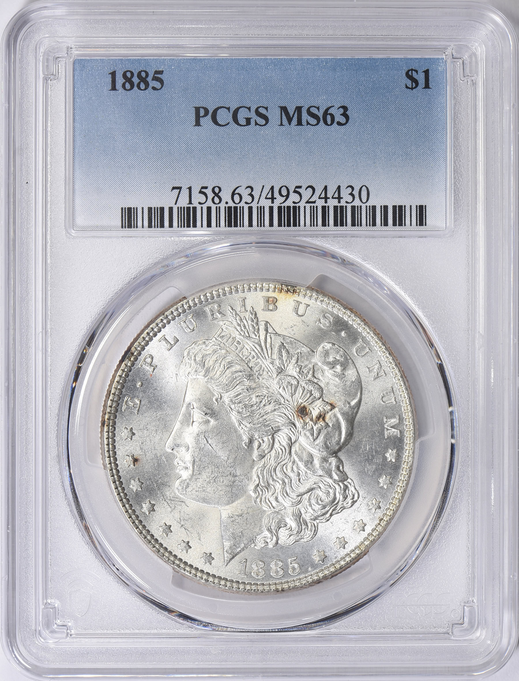 1885 Morgan Silver Dollar PCGS MS-63 (Item 1619324) | GreatCollections Coin Auctions