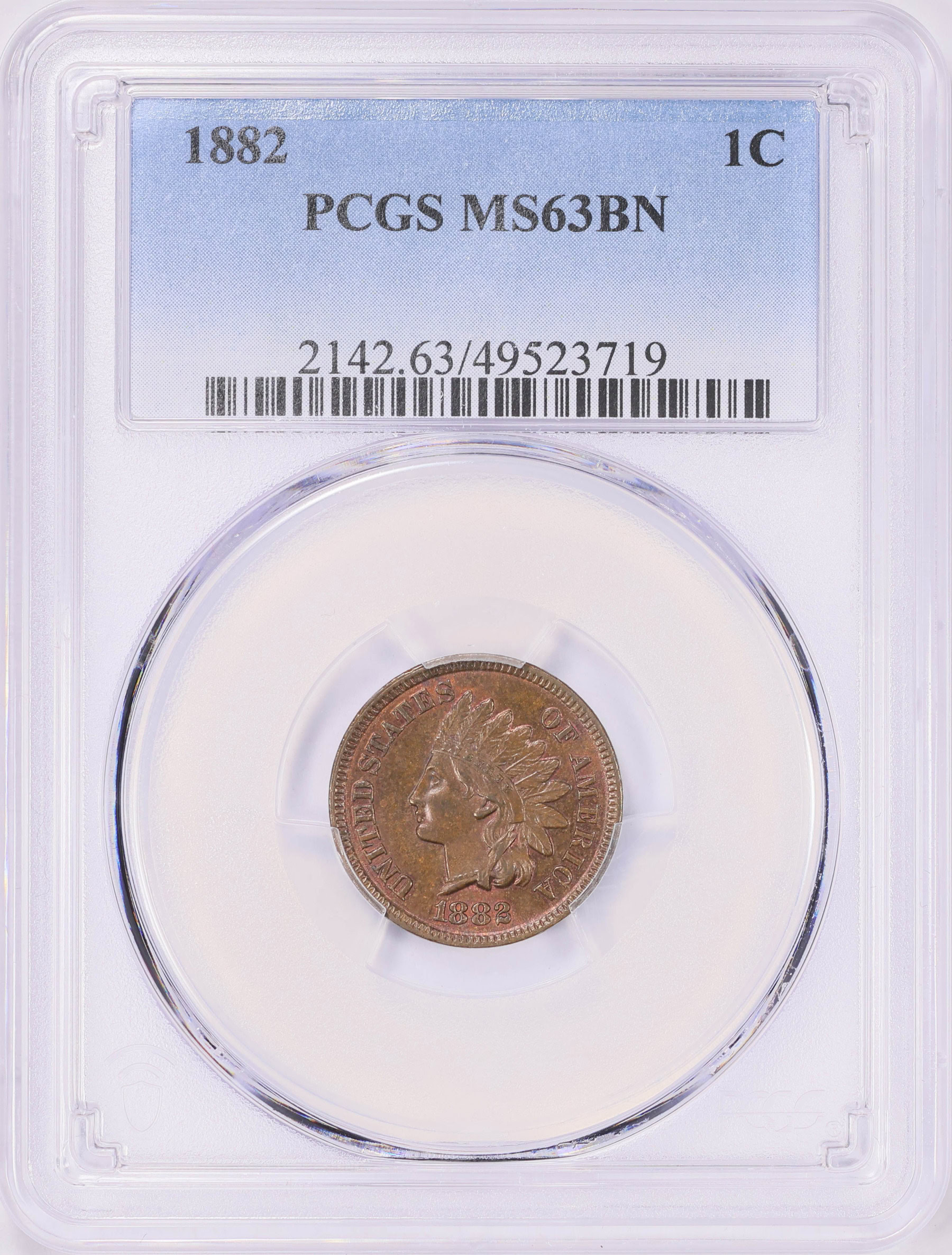 1882 Indian Cent PCGS MS-63 BN (Item 1619504) | GreatCollections Coin Auctions