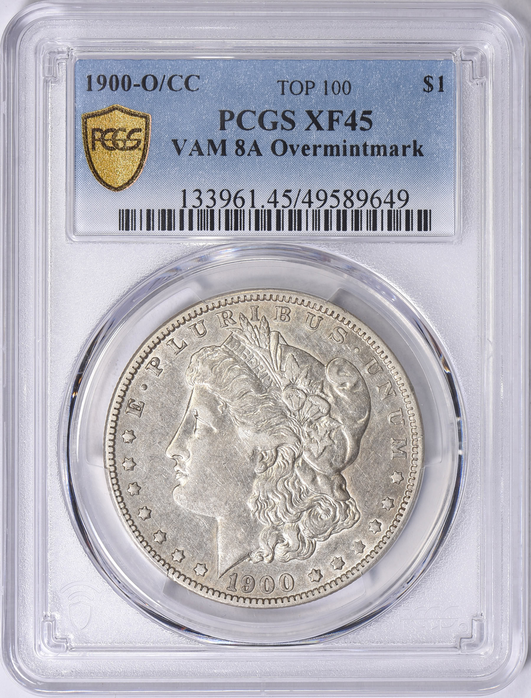 1900-O/CC Morgan Silver Dollar VAM-8A Overmintmark Top 100 PCGS XF-45 (Item 1619648 ...