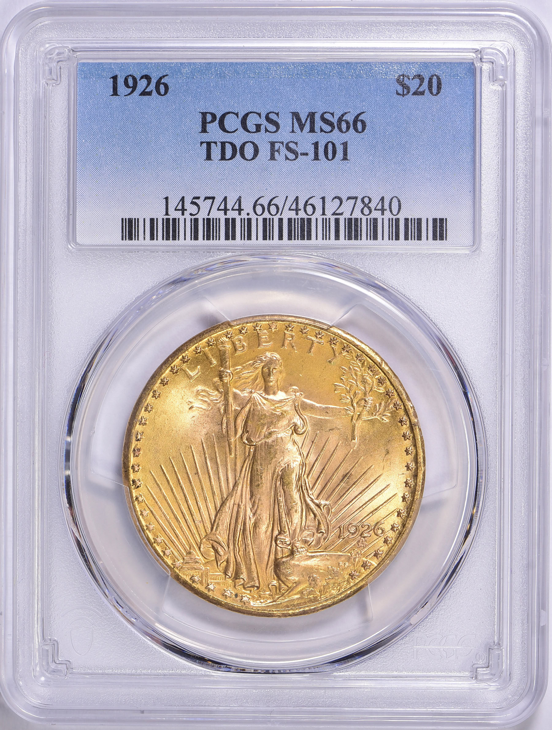 1926 Saint-Gaudens Gold Double Eagle Tripled Die Obverse FS-101 PCGS MS-66 (Item 1620314 ...
