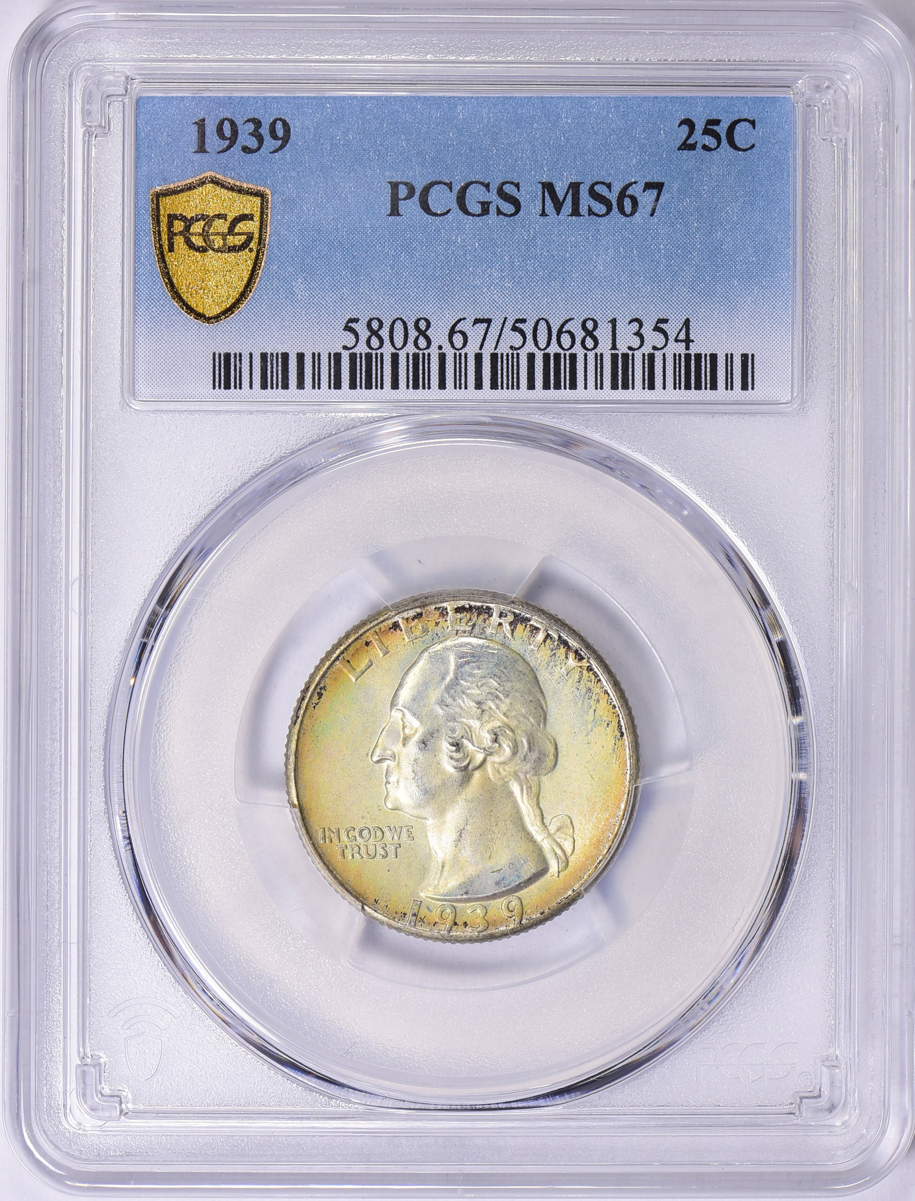 1939 Washington Quarter PCGS MS-67 (Toned) (Item 1620328 ...