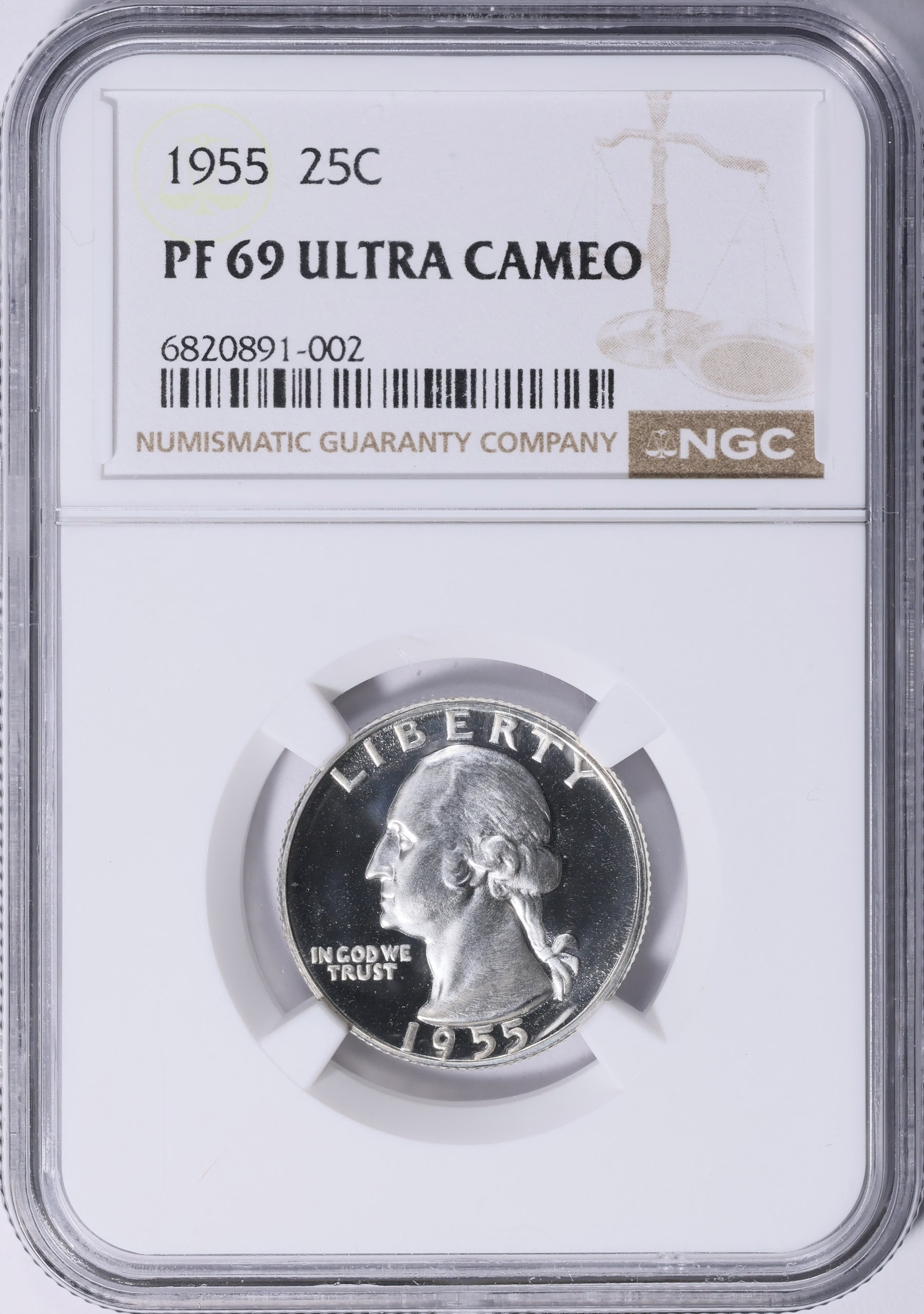 1955 Washington Quarter NGC Proof-69 UC (Item 1620337 ...
