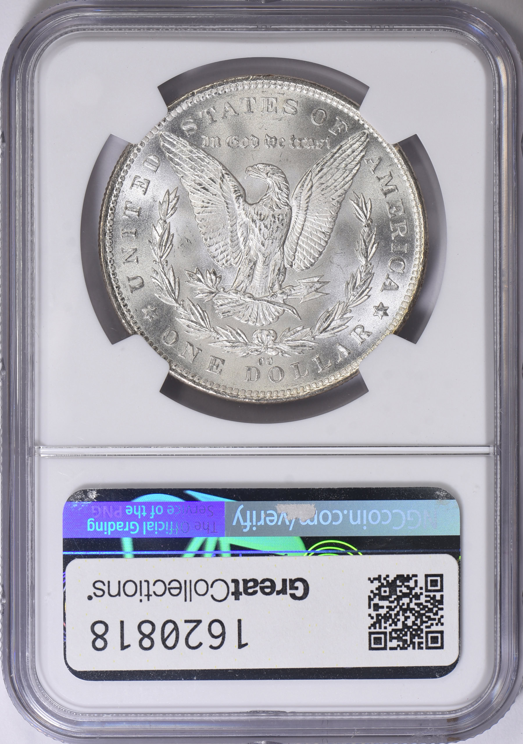 1891-CC Morgan Silver Dollar VAM-3 Spitting Eagle Top 100 NGC MS-62 (Tahoe Tavern Casino ...