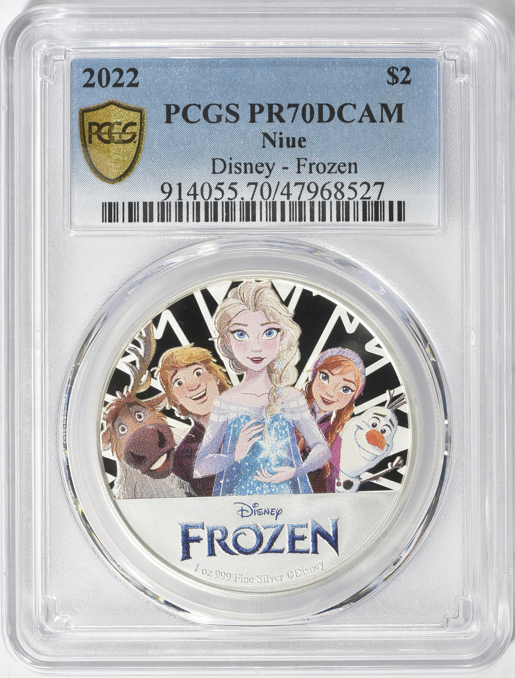 Niue 2022 Silver $2 Disney - Frozen PCGS Proof-70 DCAM (Item 1620883 ...