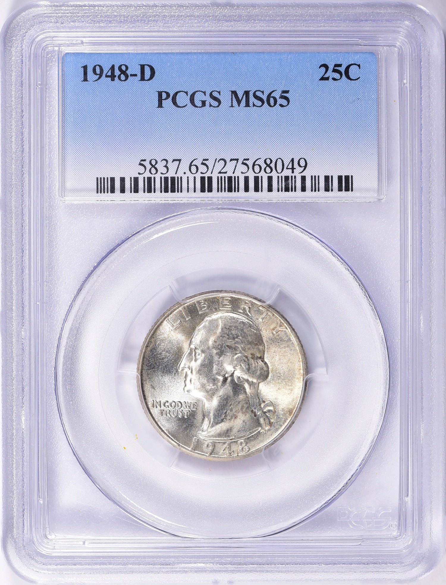 1948-D Washington Quarter PCGS MS-65 (Toned) (Item 1621815) | GreatCollections Coin Auctions