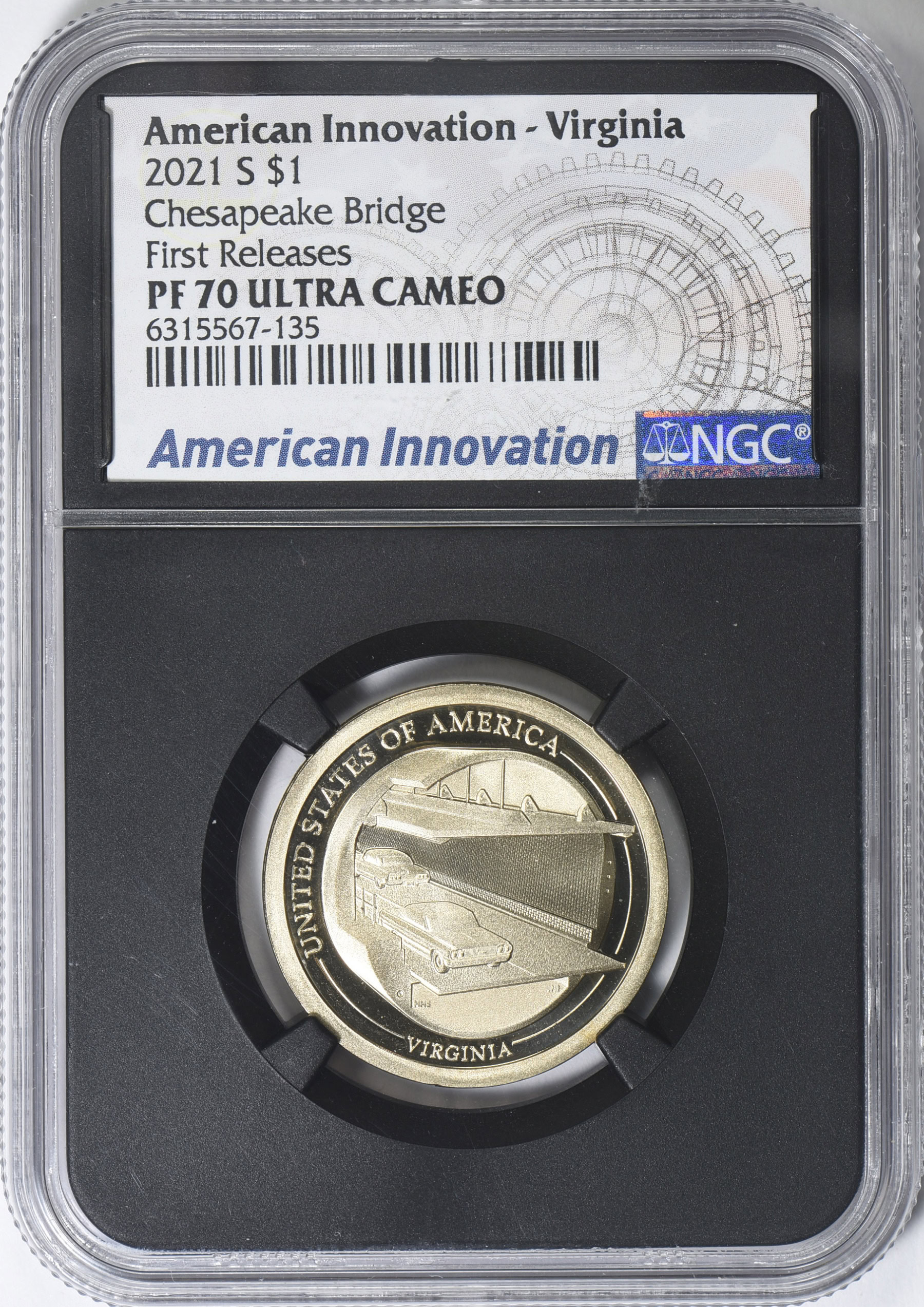 2021-S Innovation Dollar Virginia Chesapeake Bay Bridge Tunnel First ...