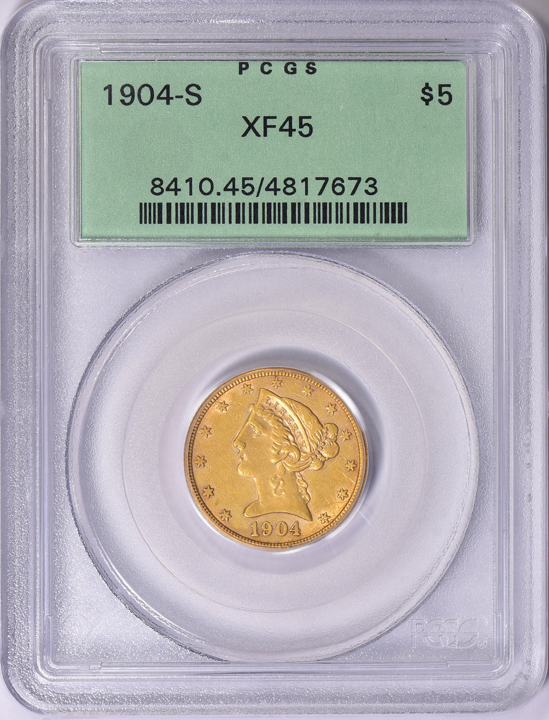 1904-S Liberty Gold Half Eagle PCGS XF-45 OGH (Item 1623300 ...