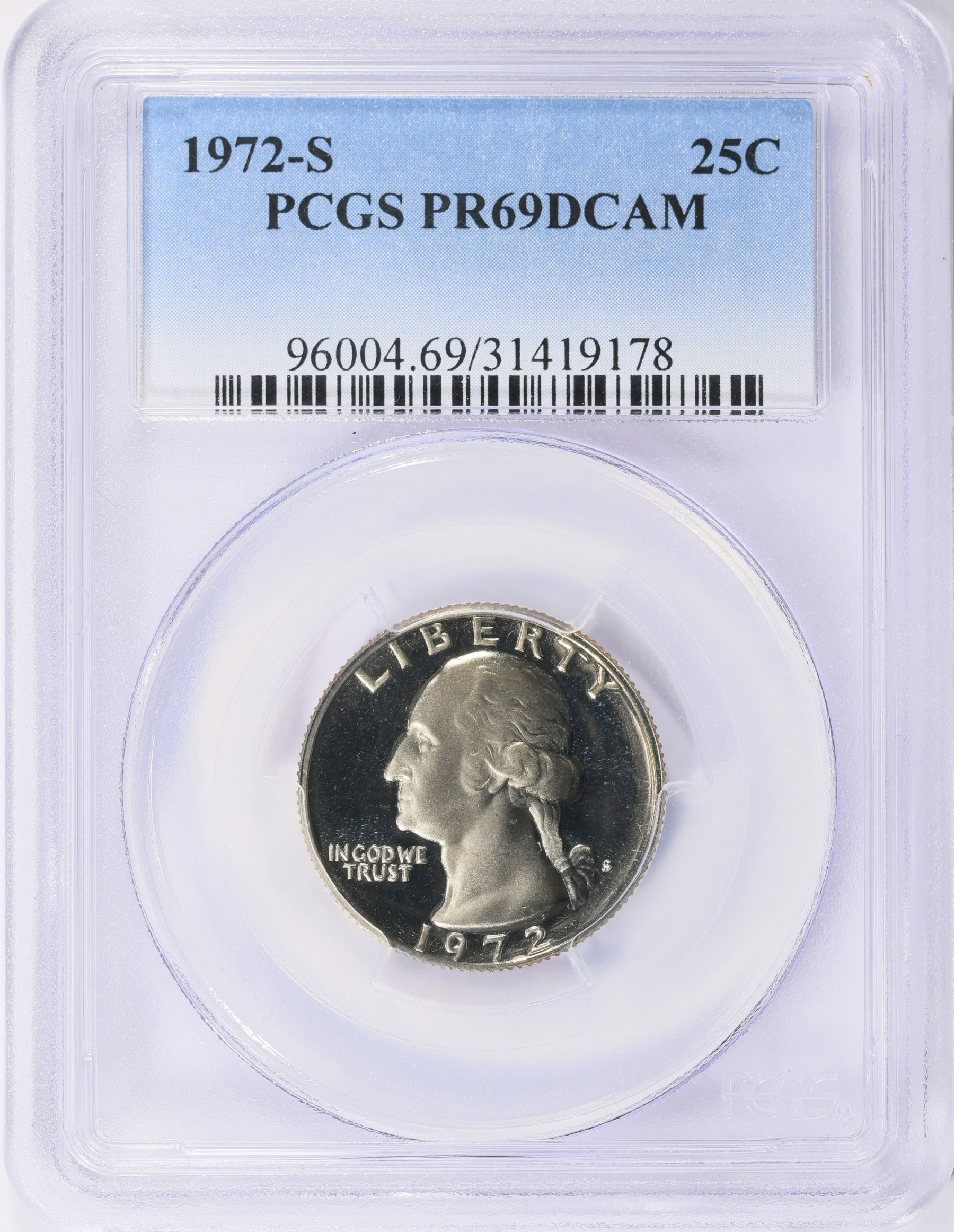 1972-S Washington Quarter PCGS Proof-69 DCAM (Item 1624377 ...
