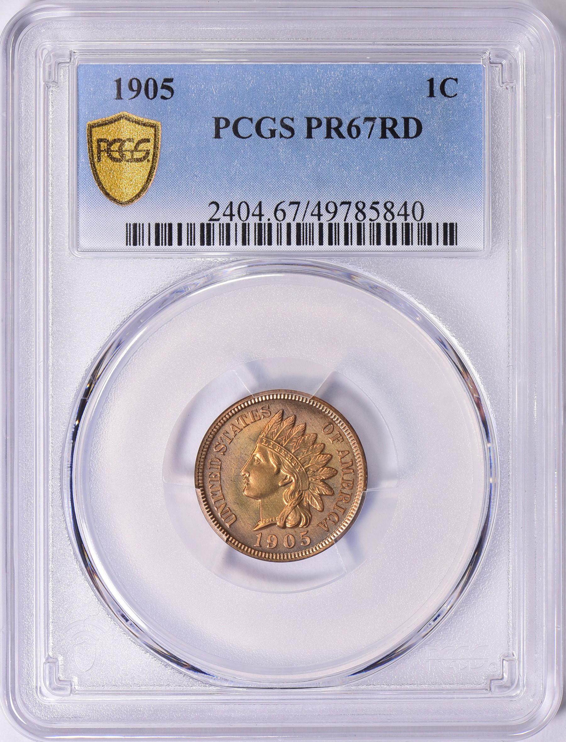 1905 Indian Cent PCGS Proof-67 RD (Item 1624964) | GreatCollections ...