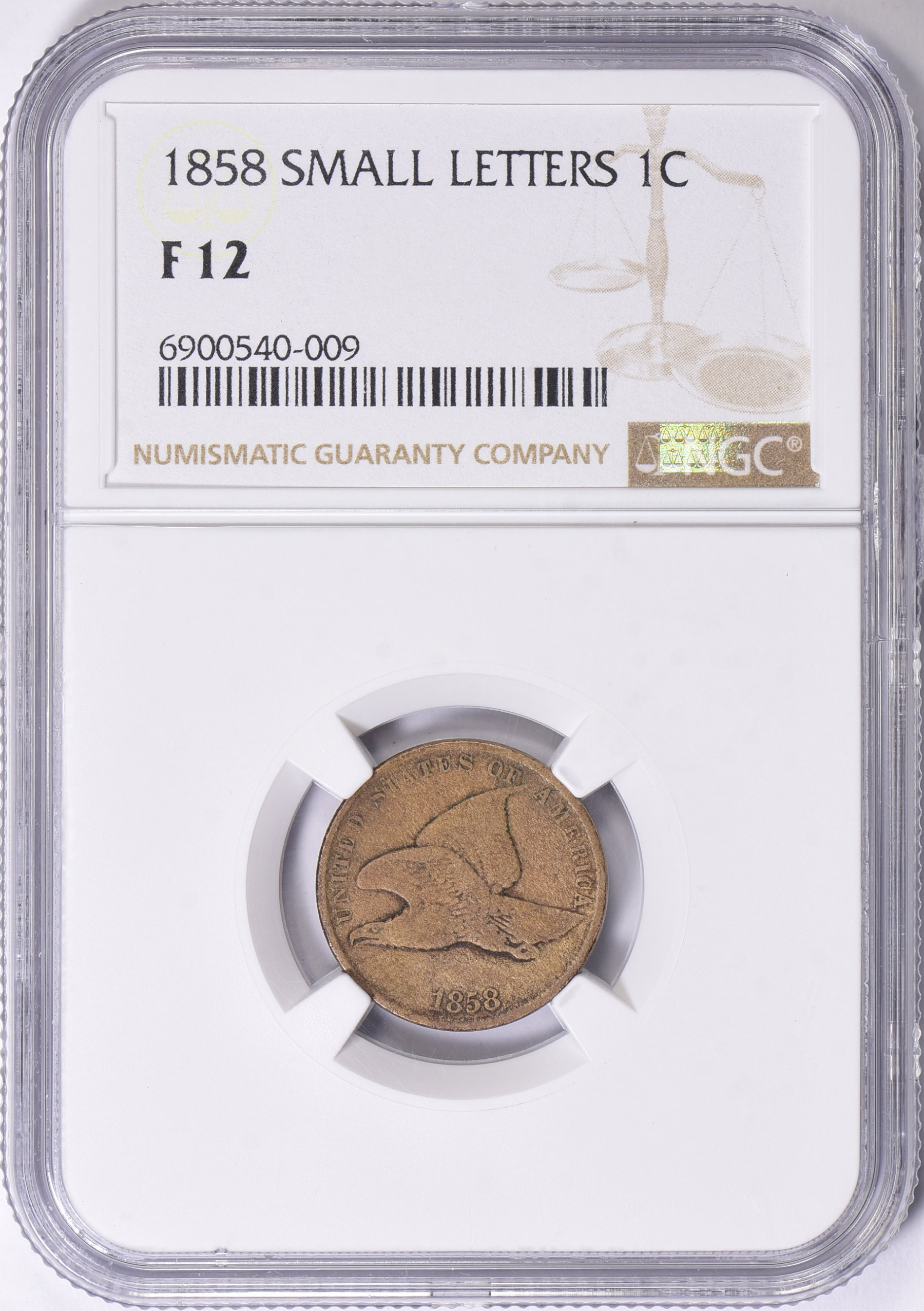 1858 Flying Eagle Cent Small Letters NGC F-12 (Item 1626502 ...