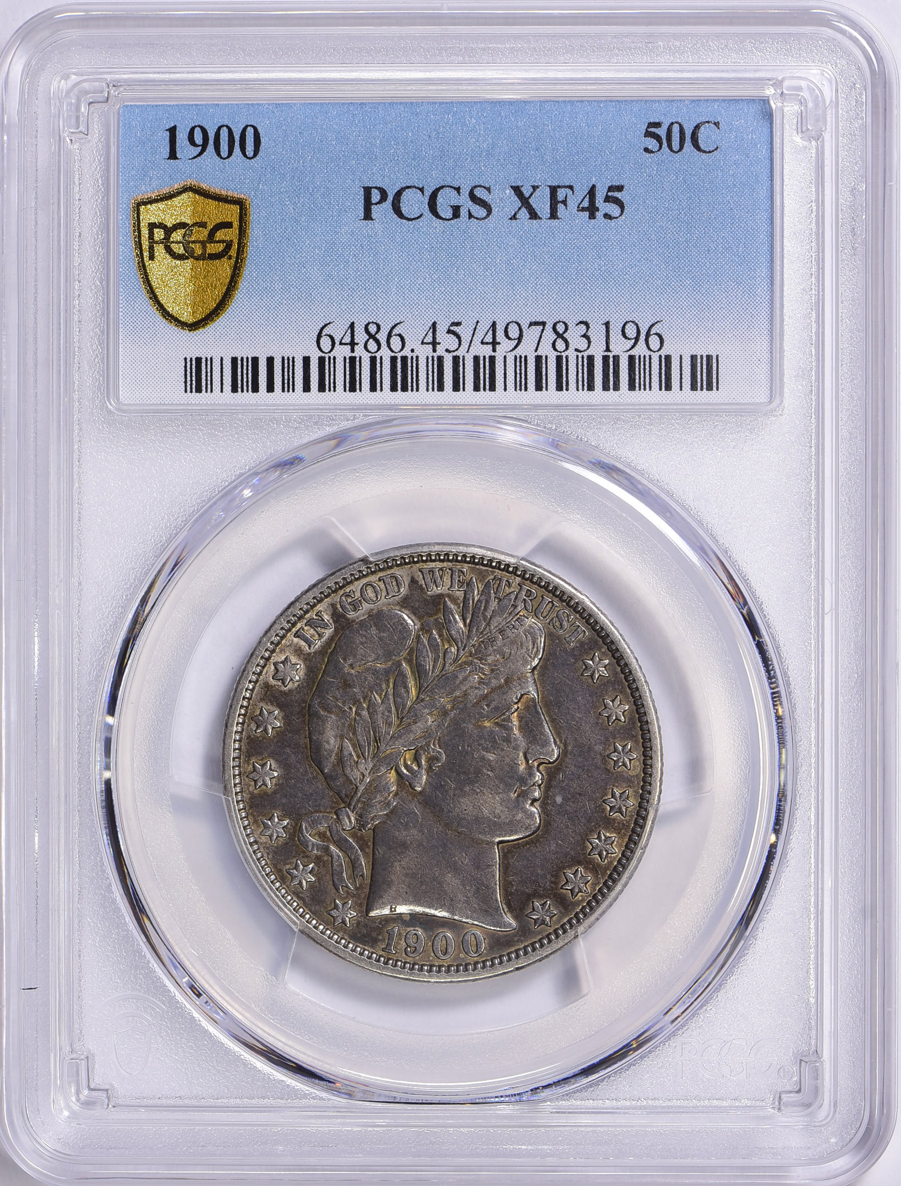1900 Barber Half Dollar PCGS XF-45 (Item 1626839) | GreatCollections Coin Auctions