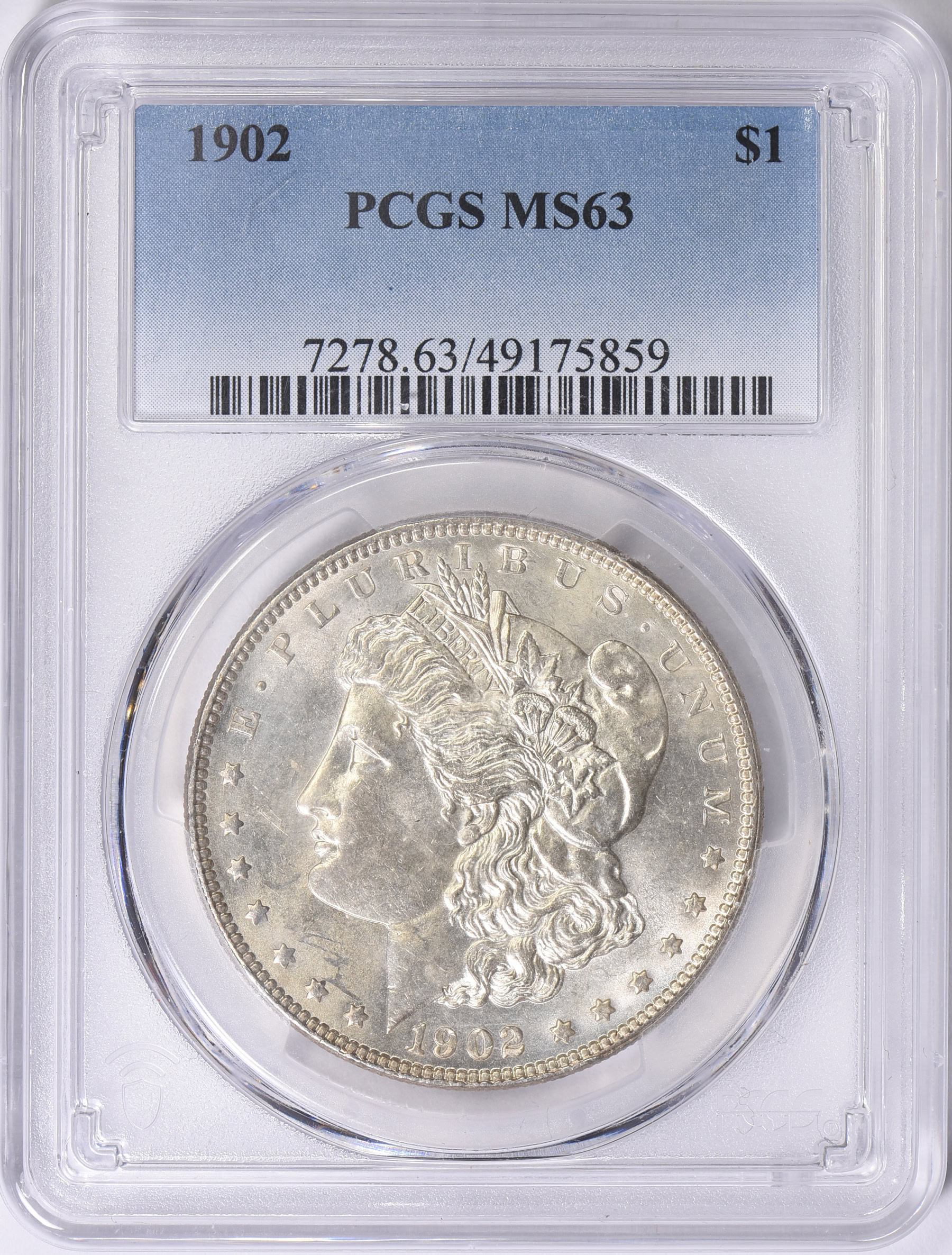 1902 Morgan Silver Dollar PCGS MS-63 (Item 1626873) | GreatCollections ...