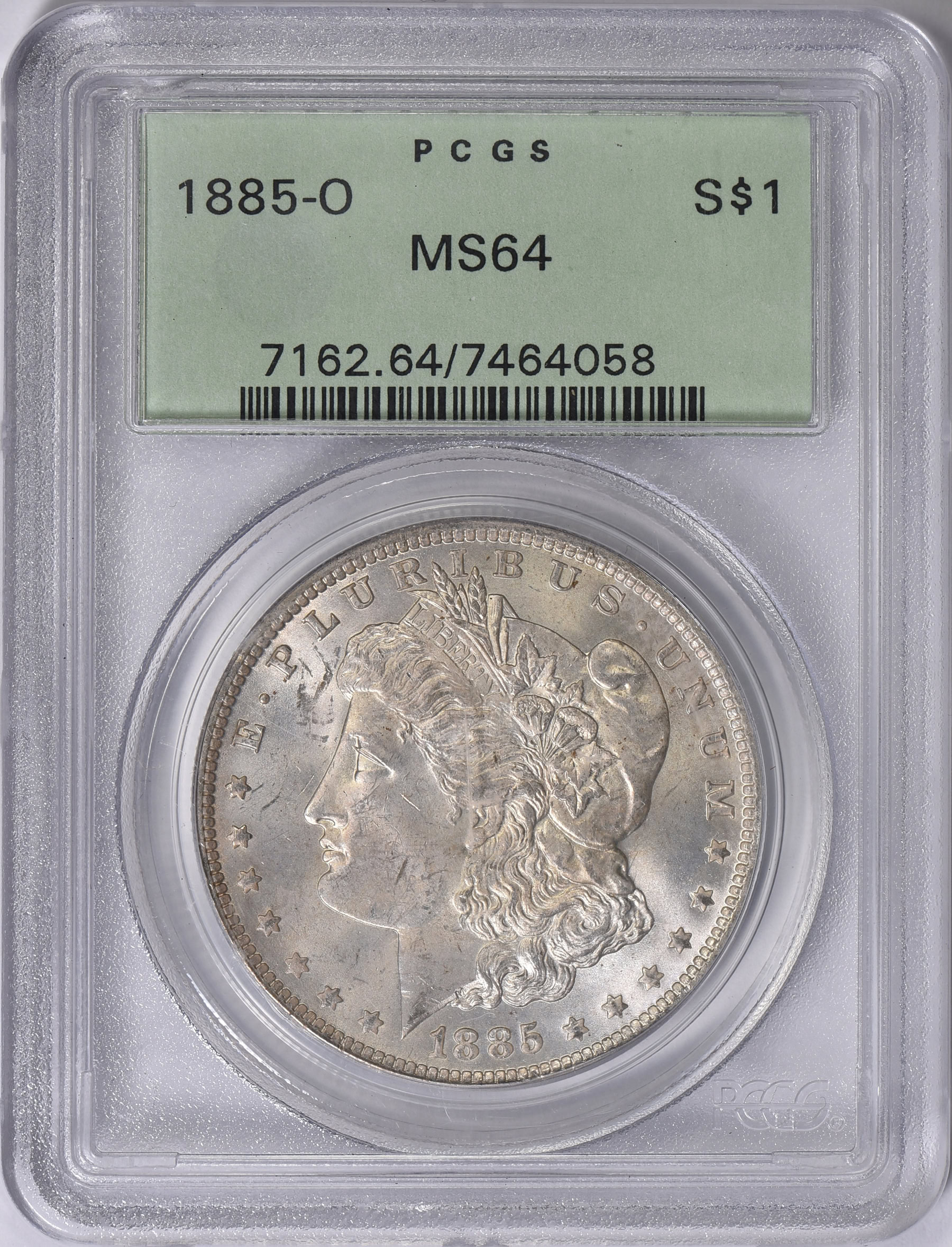 1885-O Morgan Silver Dollar PCGS MS-64 OGH (Item 1627444) | GreatCollections Coin Auctions