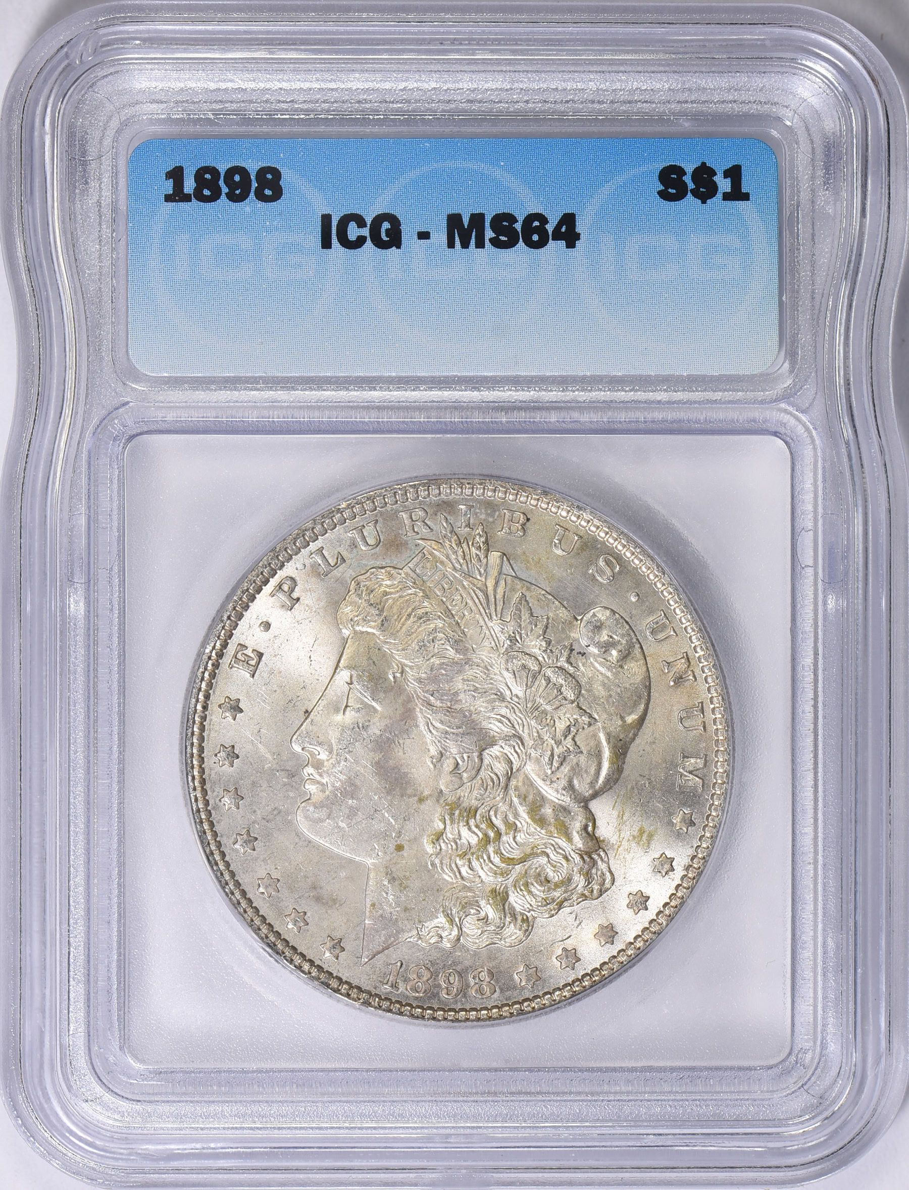 1898 Morgan Silver Dollar ICG MS-64 (Item 1627990) | GreatCollections ...