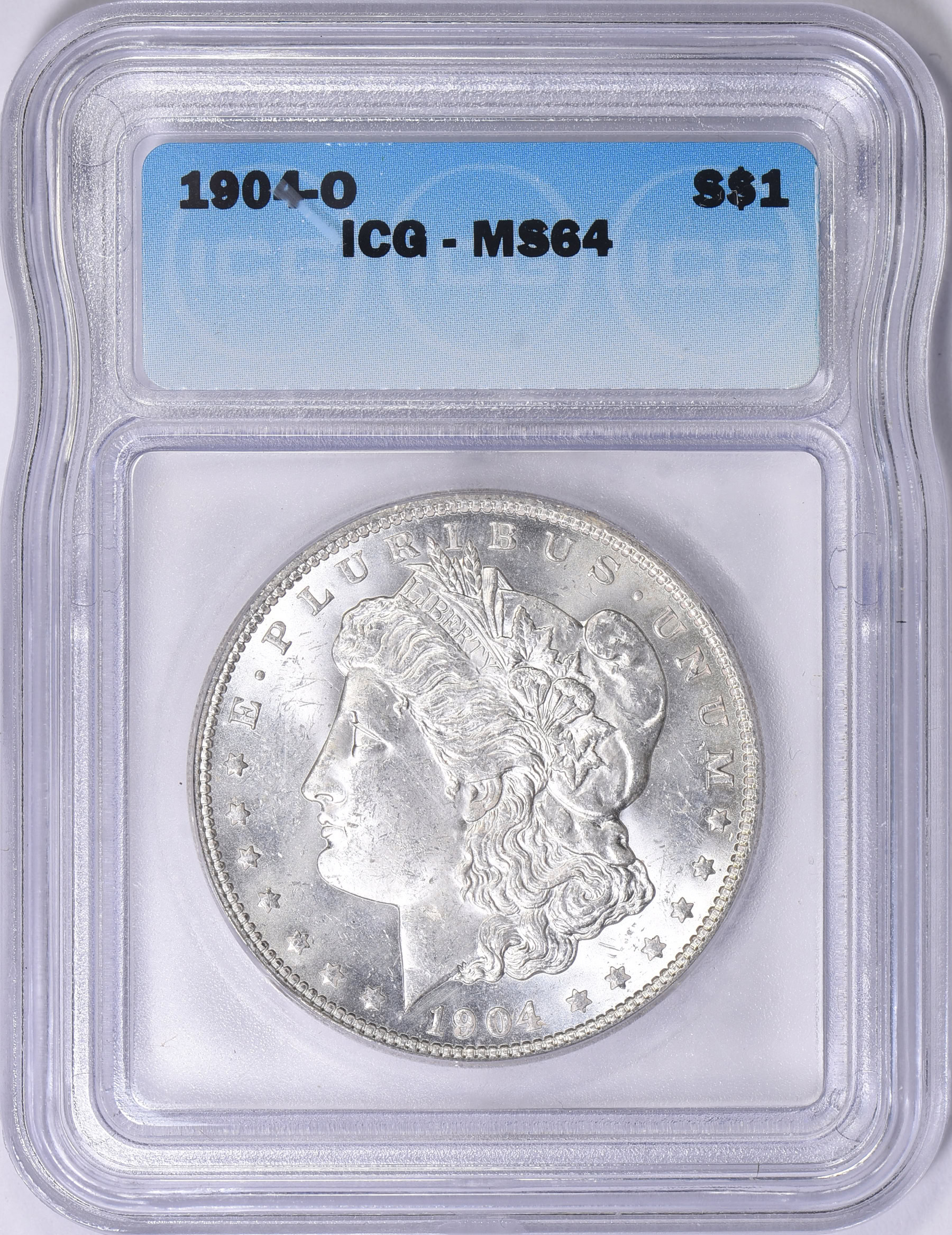 1904-O Morgan Silver Dollar ICG MS-64 (Item 1628051) | GreatCollections Coin Auctions