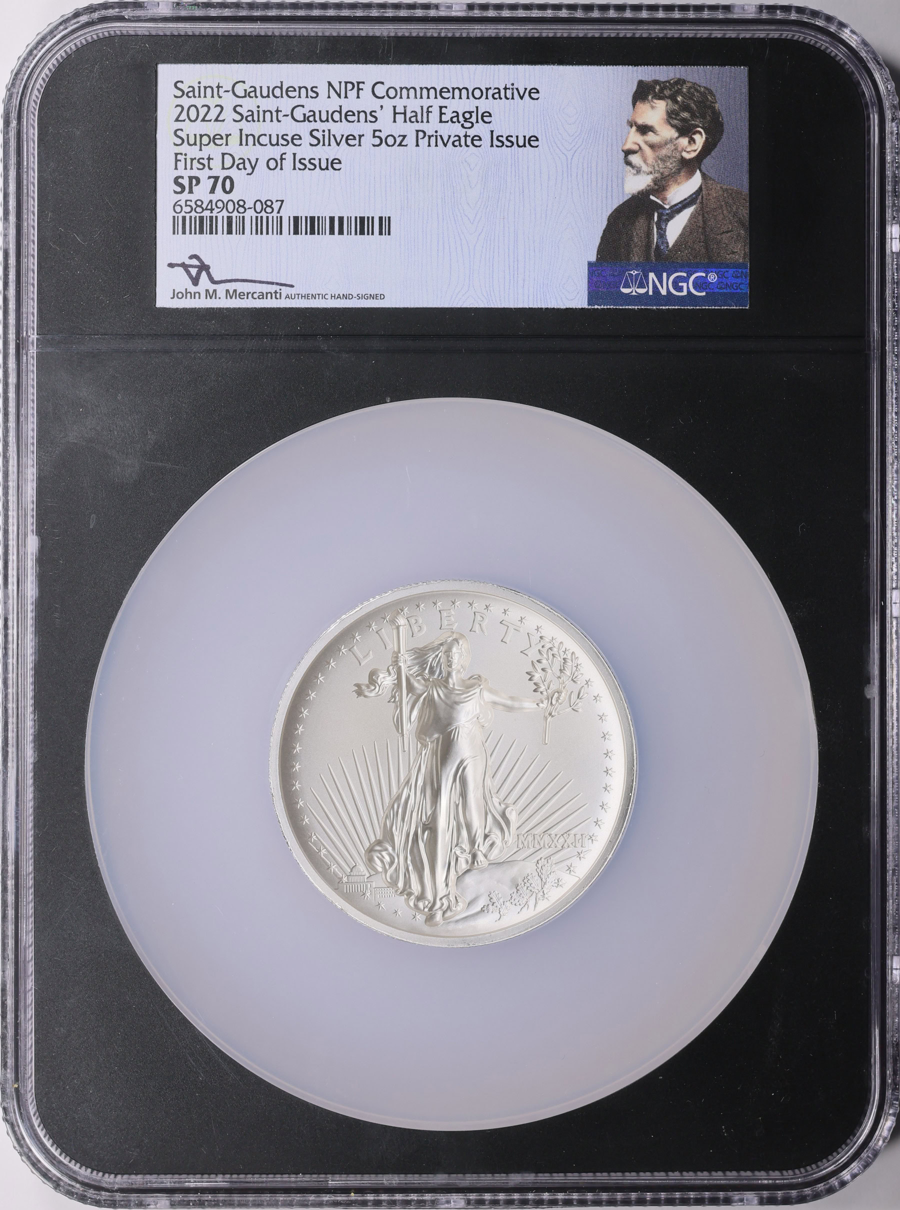 2022 Silver 5oz Saint-Gaudens Half Eagle Super Incuse National Park ...