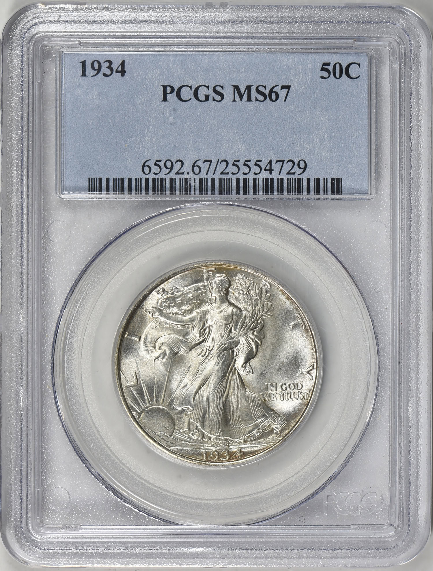 1934 Walking Liberty Half Dollar PCGS MS-67 (Item 1628502) | GreatCollections Coin Auctions