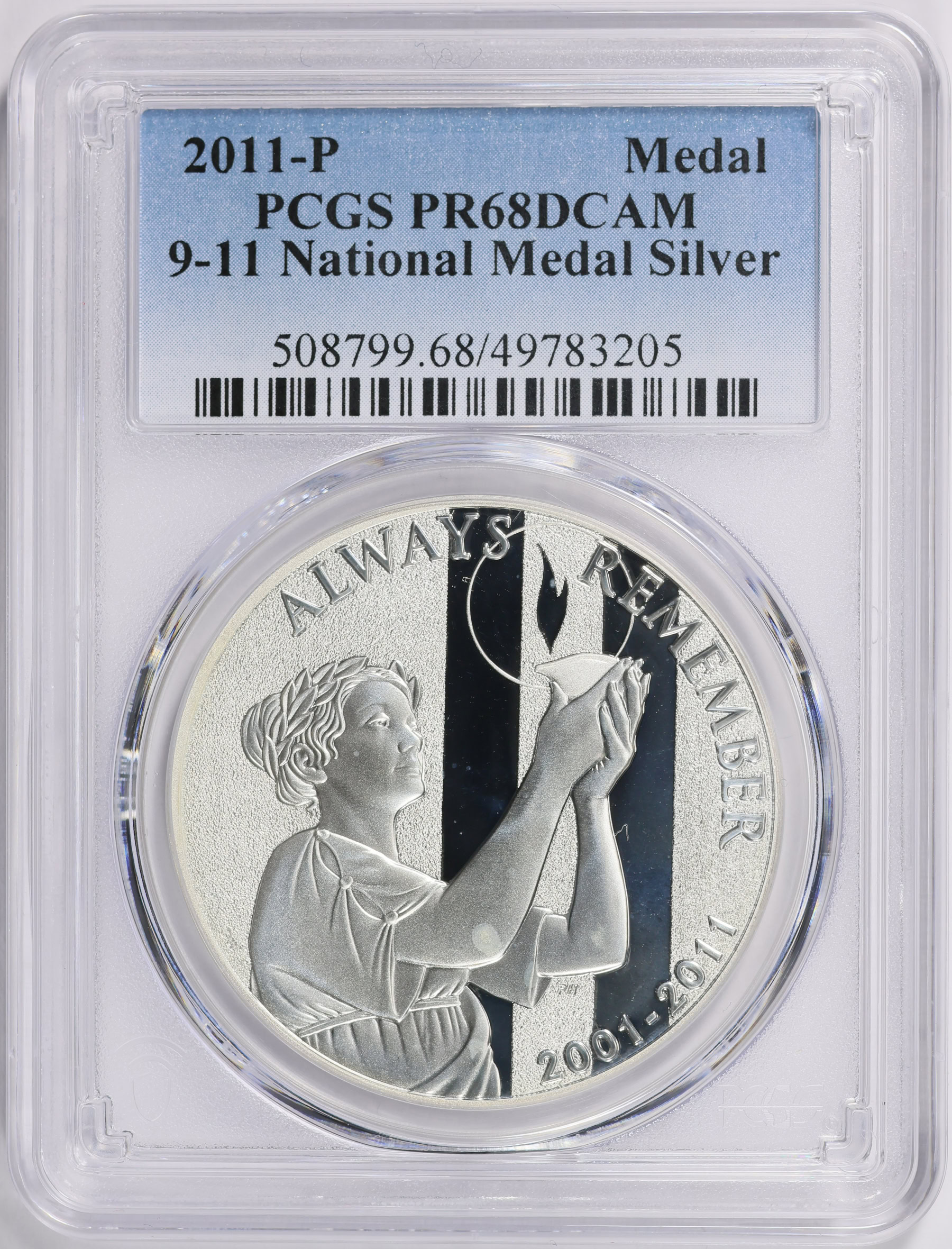 2011-P 9-11 National Silver Medal PCGS Proof-68 DCAM (Item 1628715 ...