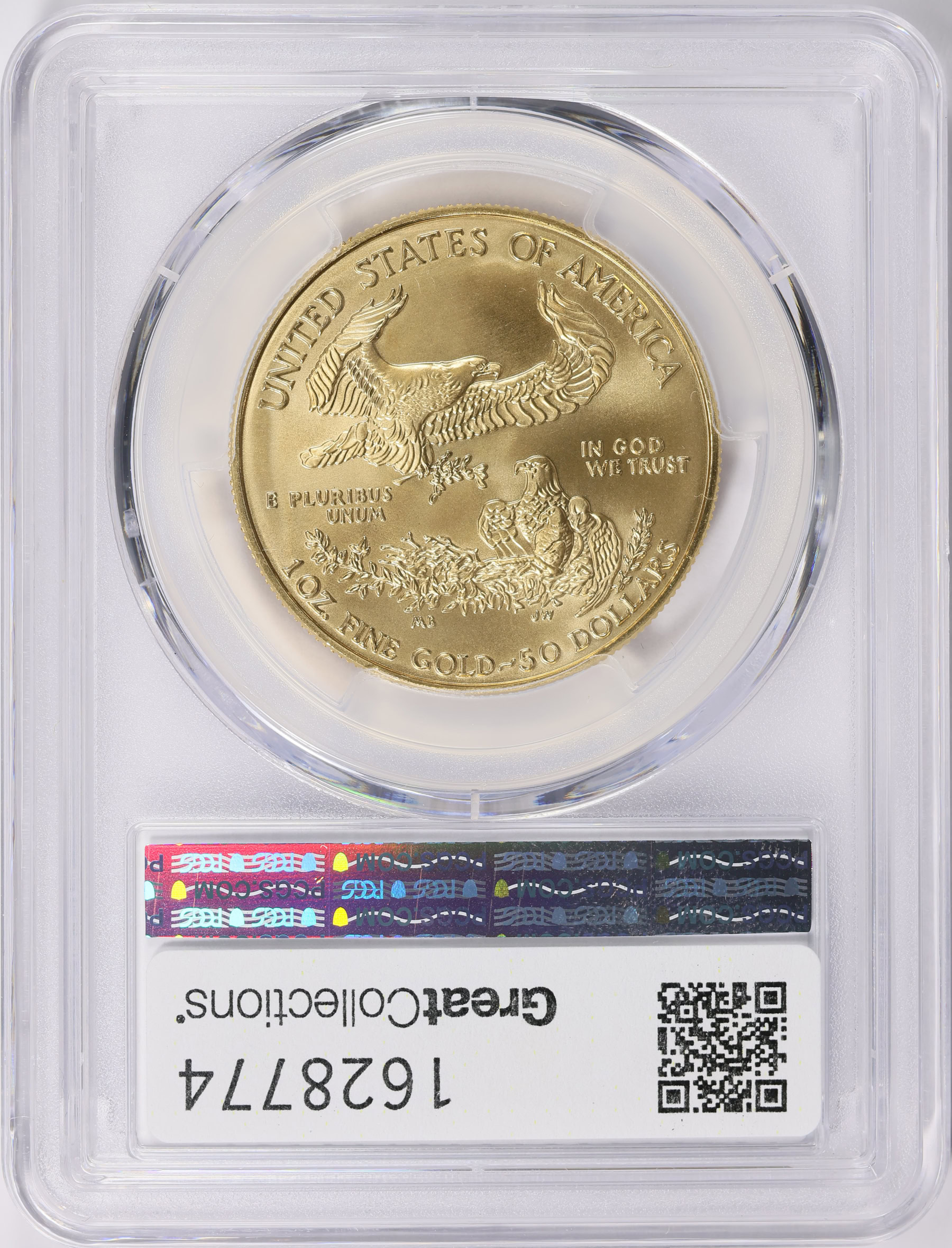 2006-W $50 One-Ounce Gold American Eagle Burnished 20th Anniversary PCGS SP-69 (Item 1628774 ...