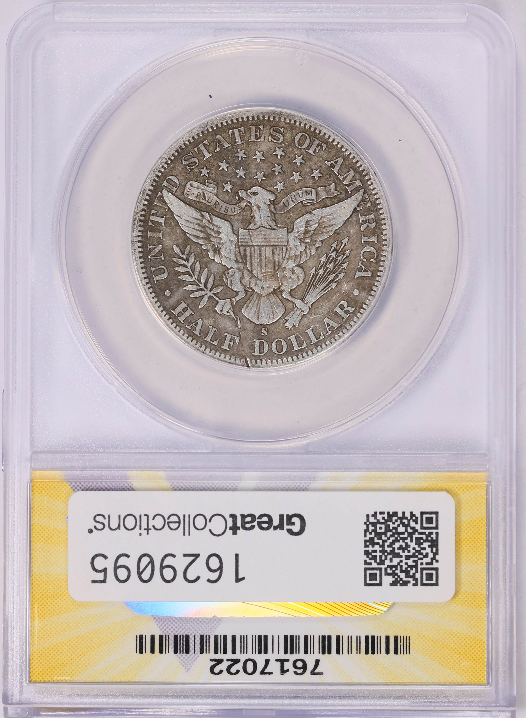1897-S Barber Half Dollar ANACS F-12 Details (Item 1629095) | GreatCollections Coin Auctions
