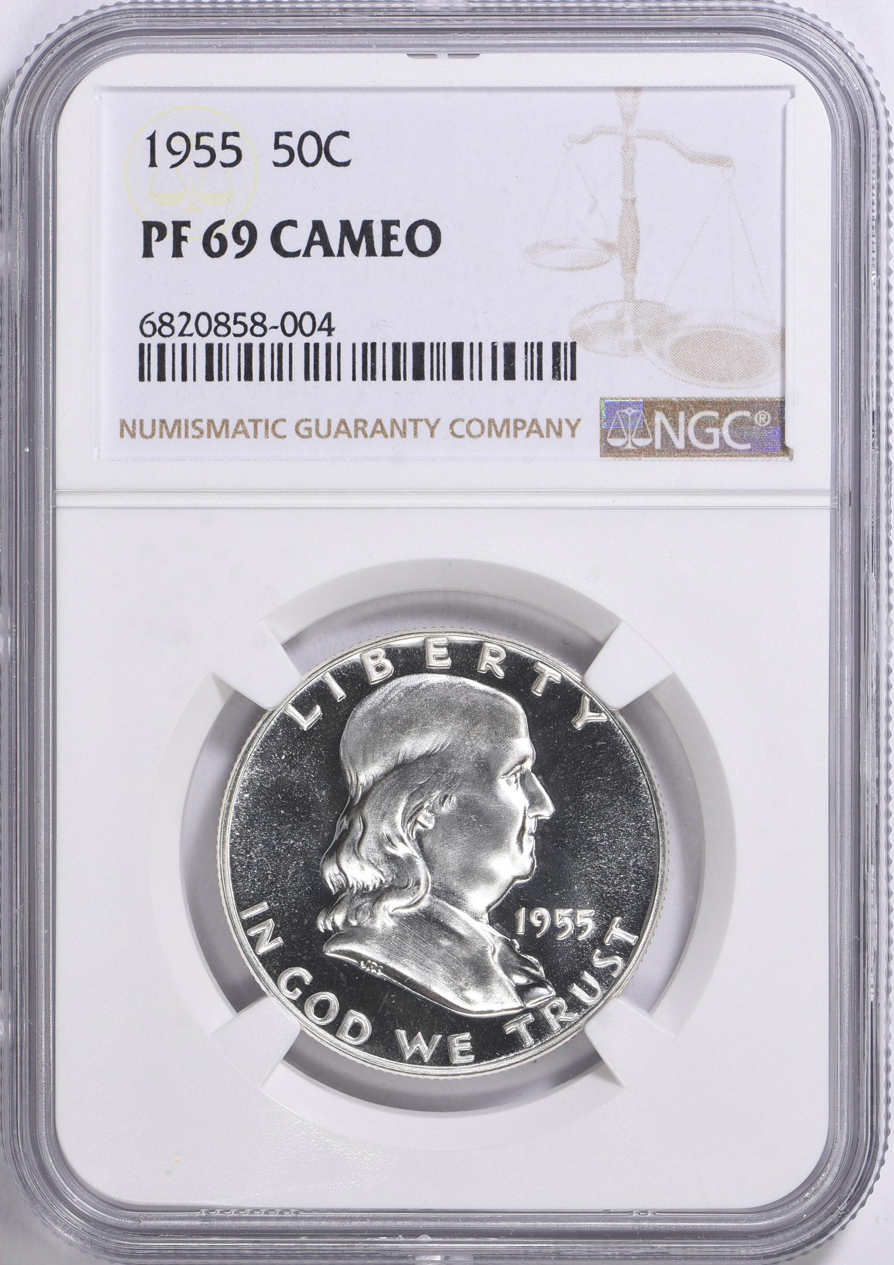 1955 Franklin Half Dollar NGC Proof-69 CAMEO (Item 1629909 ...