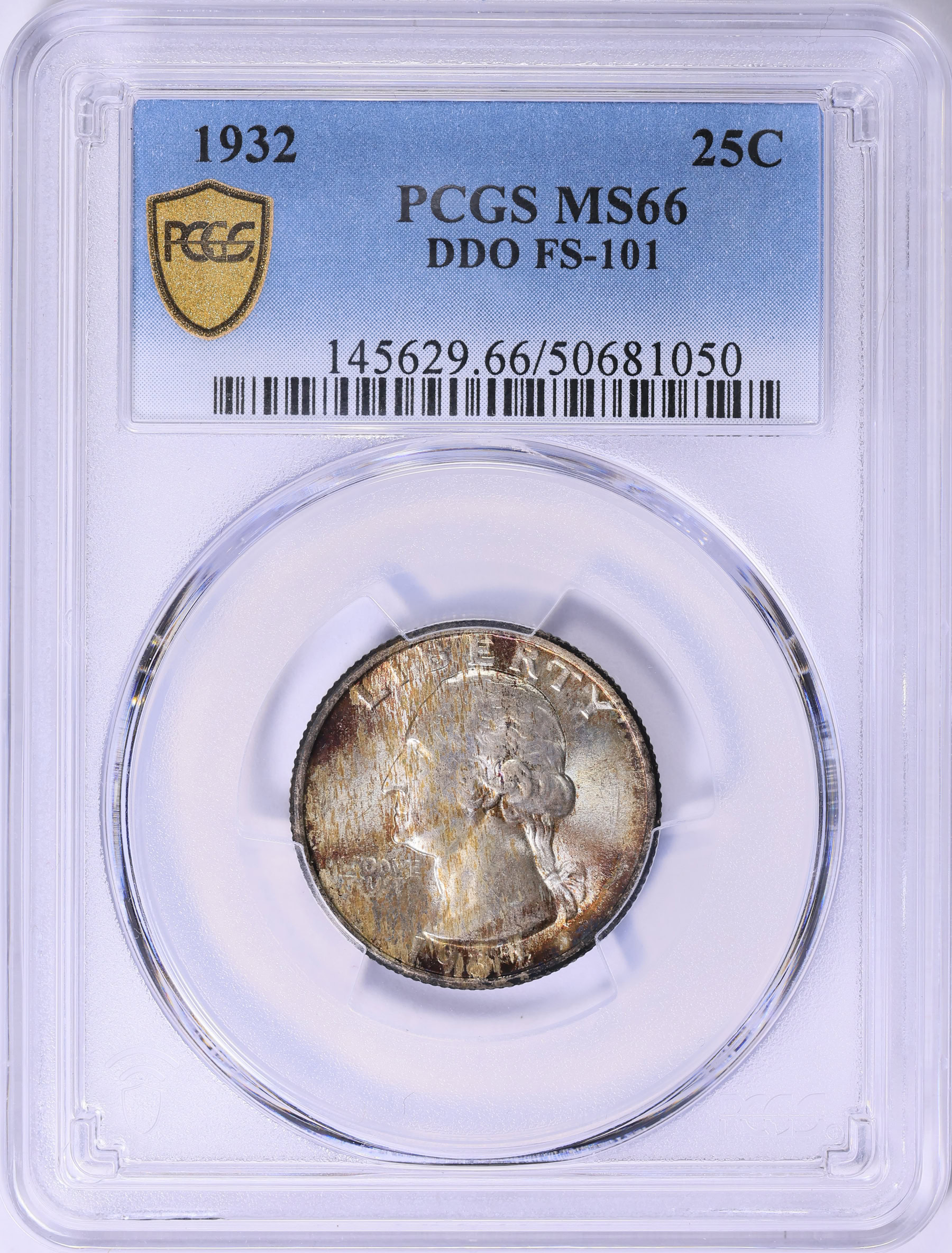 1932 Washington Quarter Doubled Die Obverse FS-101 PCGS MS-66 (Toned) (Item 1629926 ...