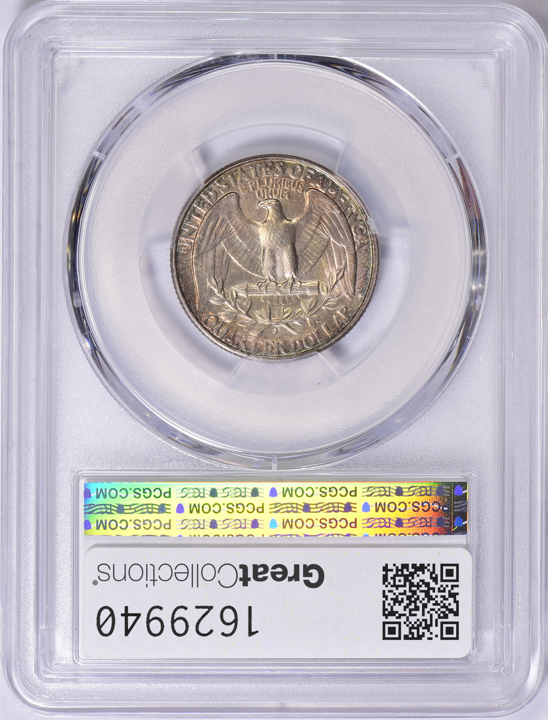 1932-S Washington Quarter PCGS MS-65 (Toned) (Item 1629940) | GreatCollections Coin Auctions