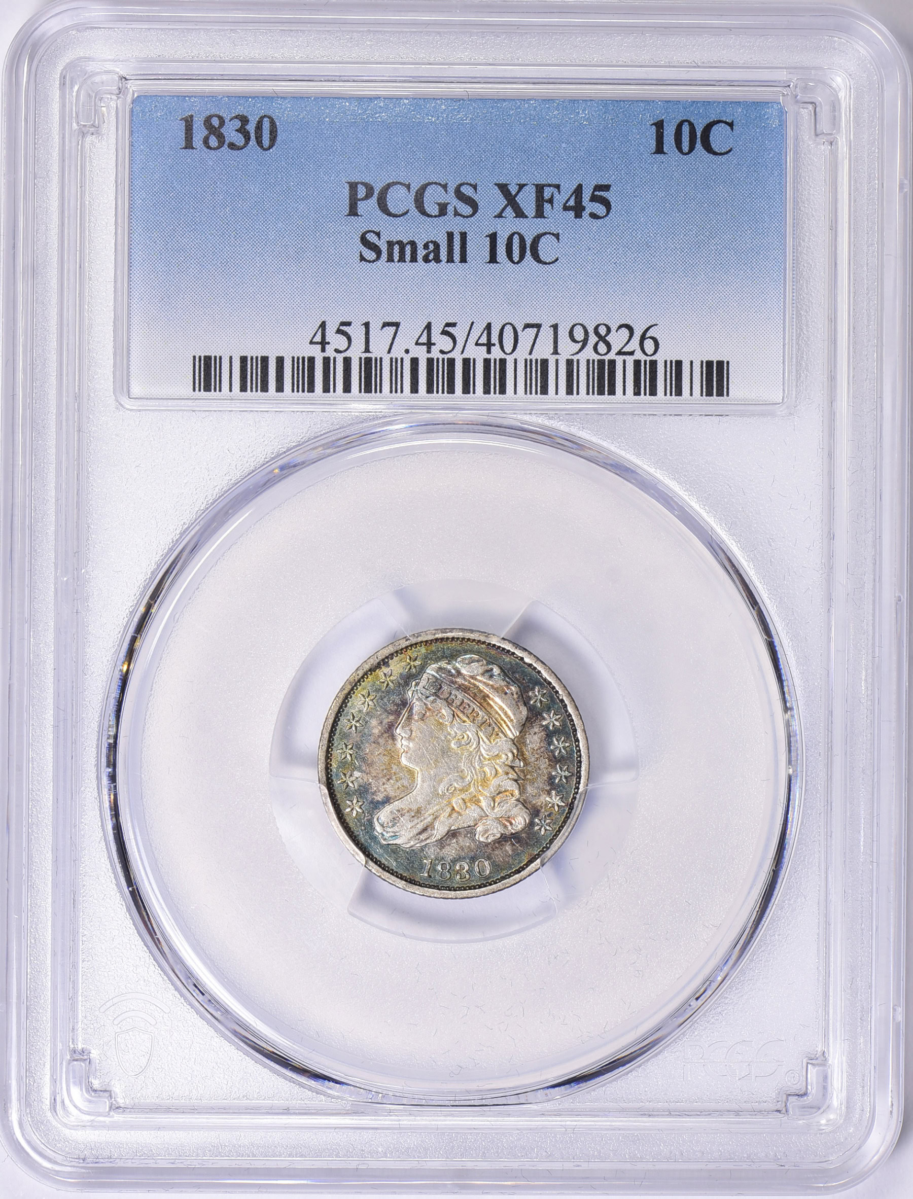 1830 Capped Bust Dime Small 10C PCGS XF-45 (Toned) (Item 1630057 ...