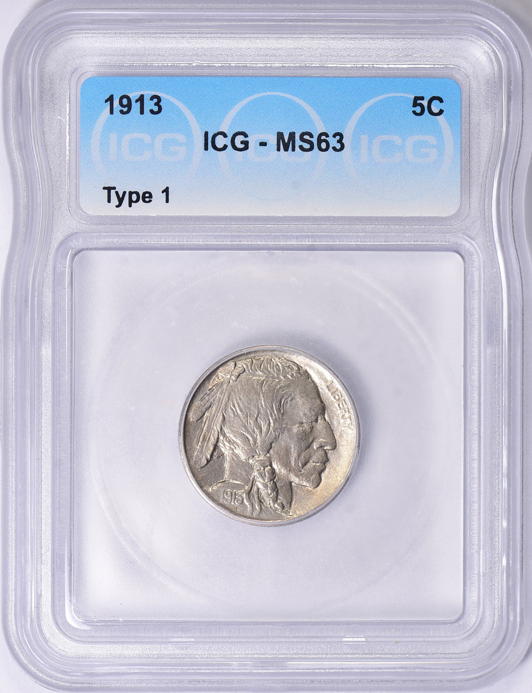 1913 Buffalo Nickel Type 1 ICG MS-63 (Item 1630885) | GreatCollections ...