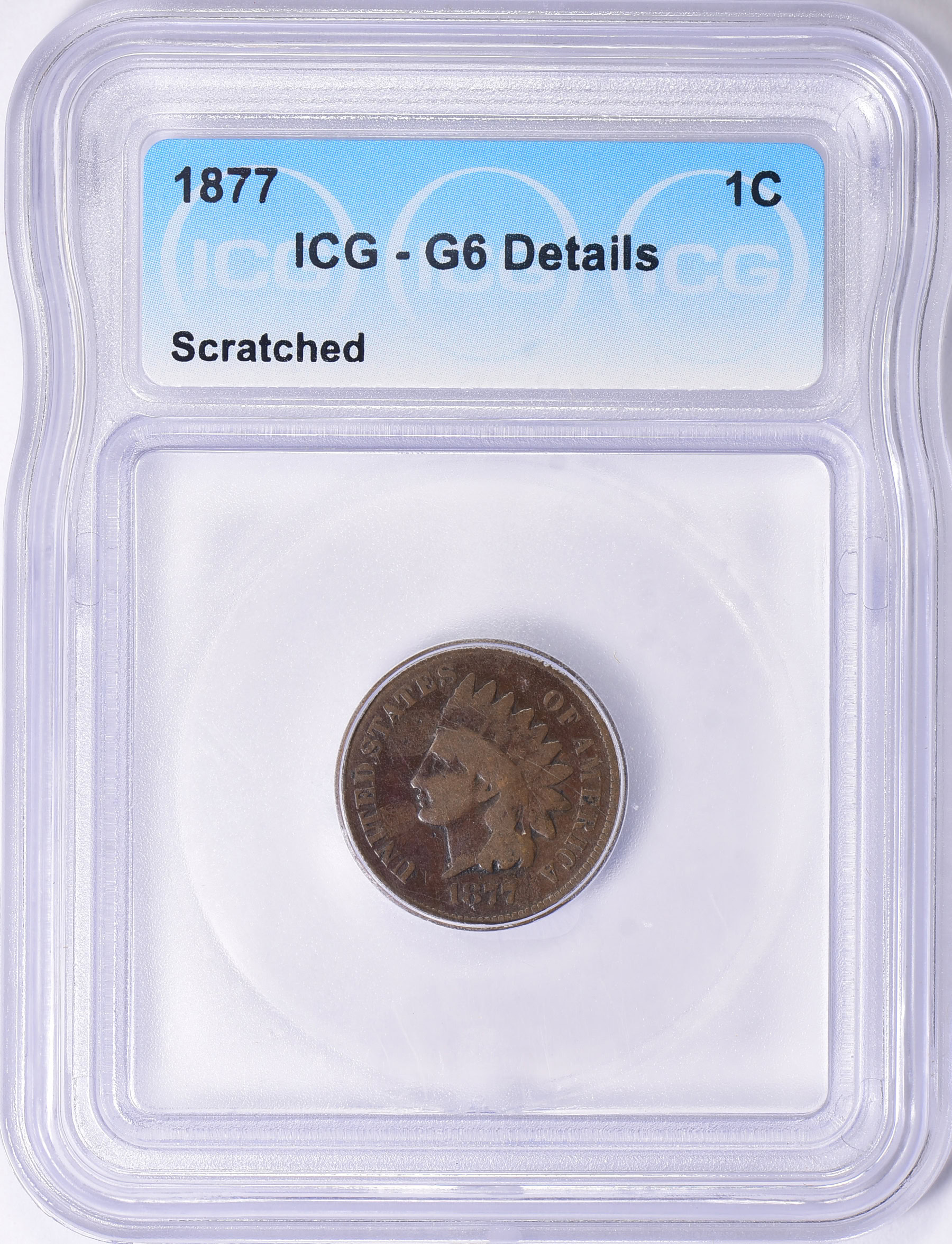 1877 Indian Cent ICG G-06 Details (Item 1630890) | GreatCollections ...
