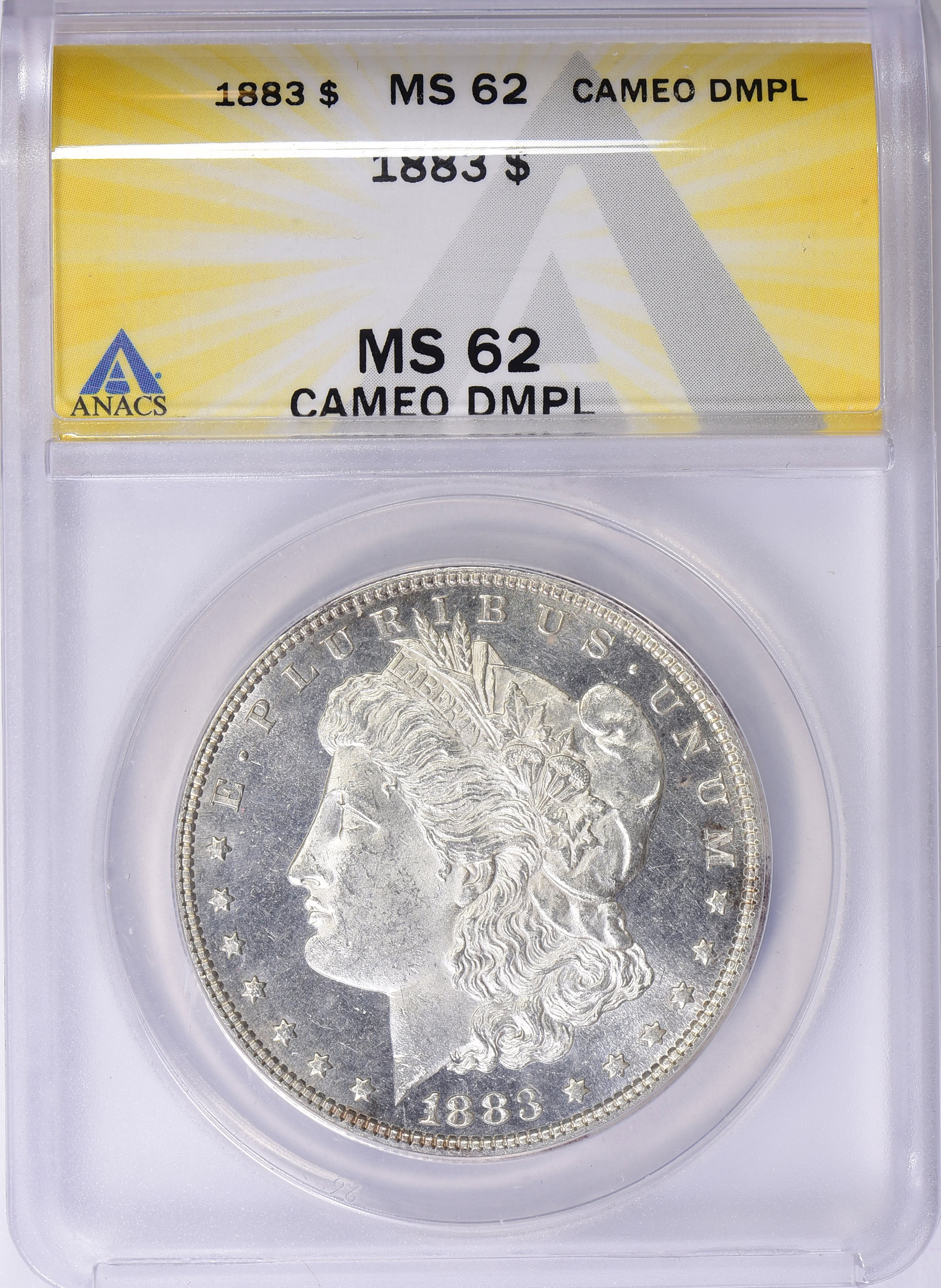 1883 Morgan Silver Dollar ANACS MS-62 CAMEO DMPL (Item 1631980 ...
