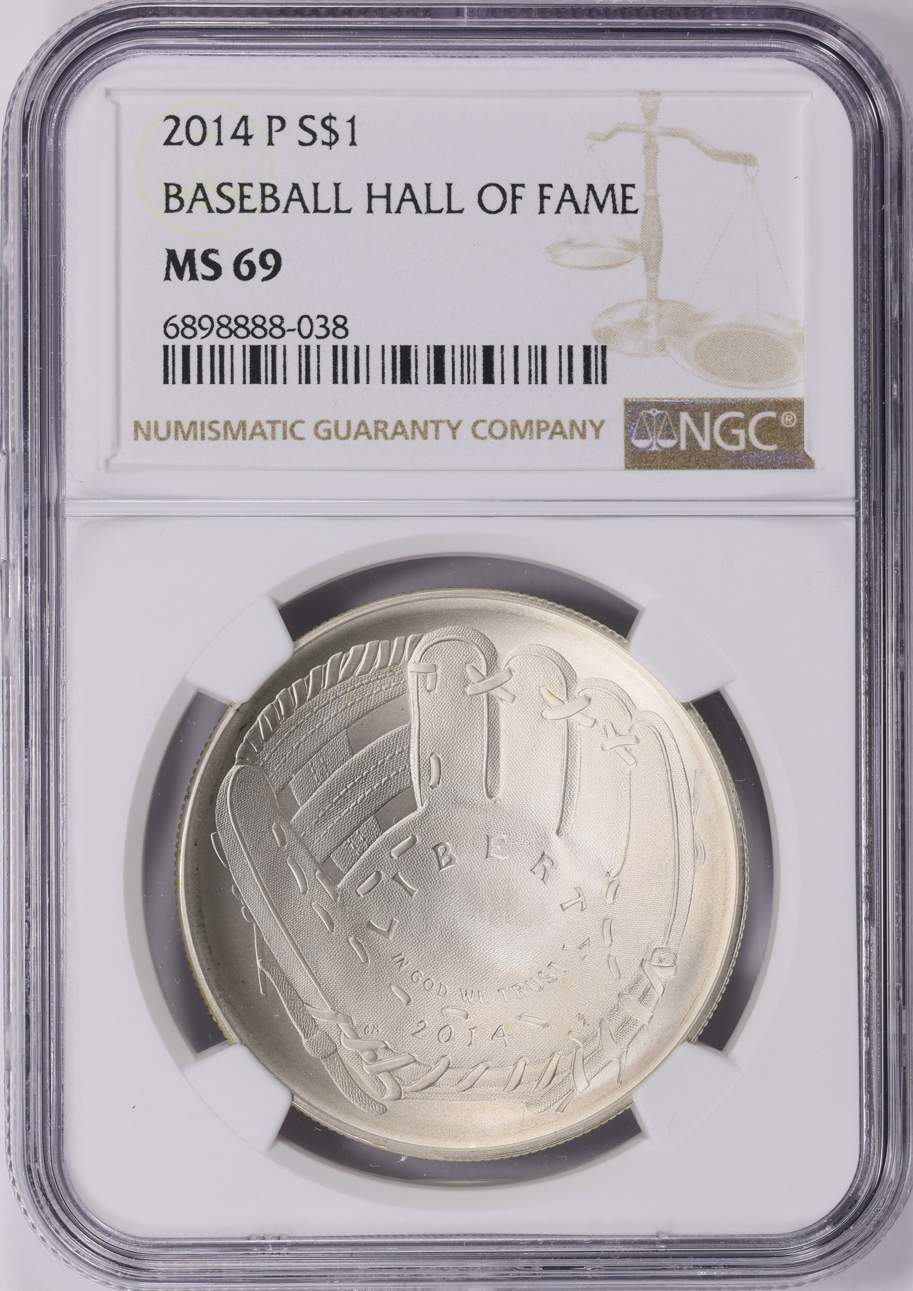 2014-P Baseball Hall of Fame Silver Dollar NGC MS-69 (Item 1632024 ...