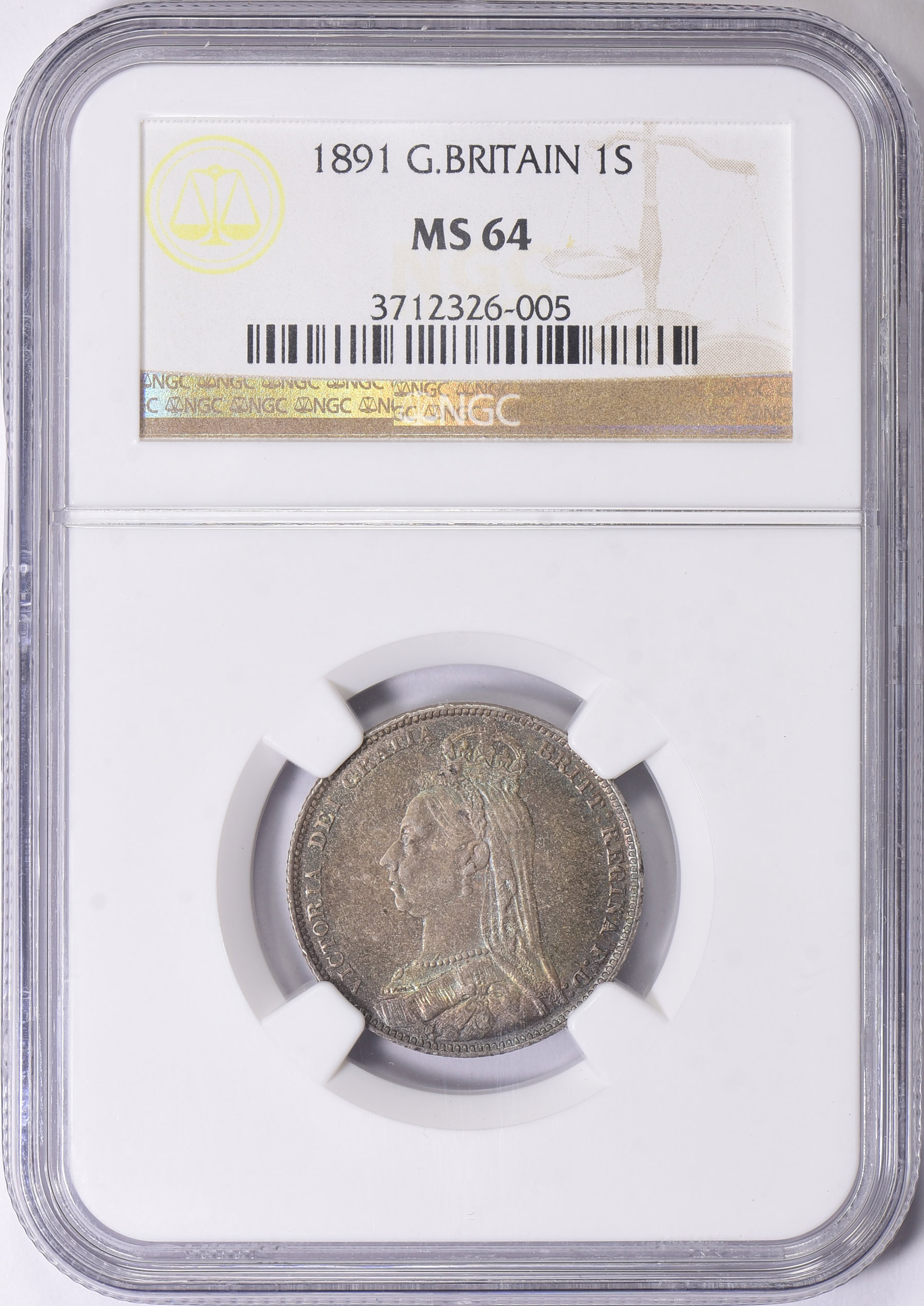 Great Britain 1891 Silver Shilling KM-774 NGC MS-64 (Toned) (Item ...