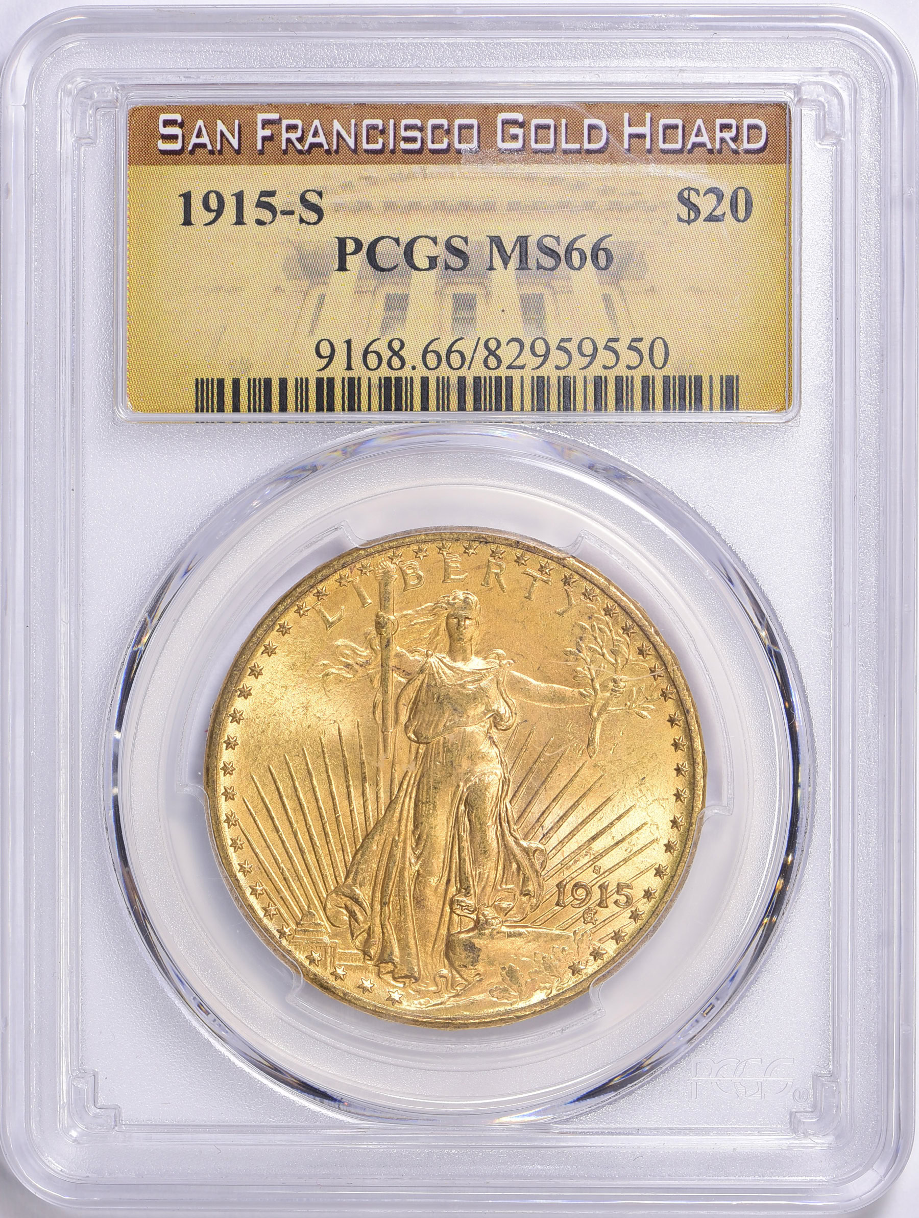 1915-S Saint-Gaudens Gold Double Eagle PCGS MS-66 (San Francisco Gold ...