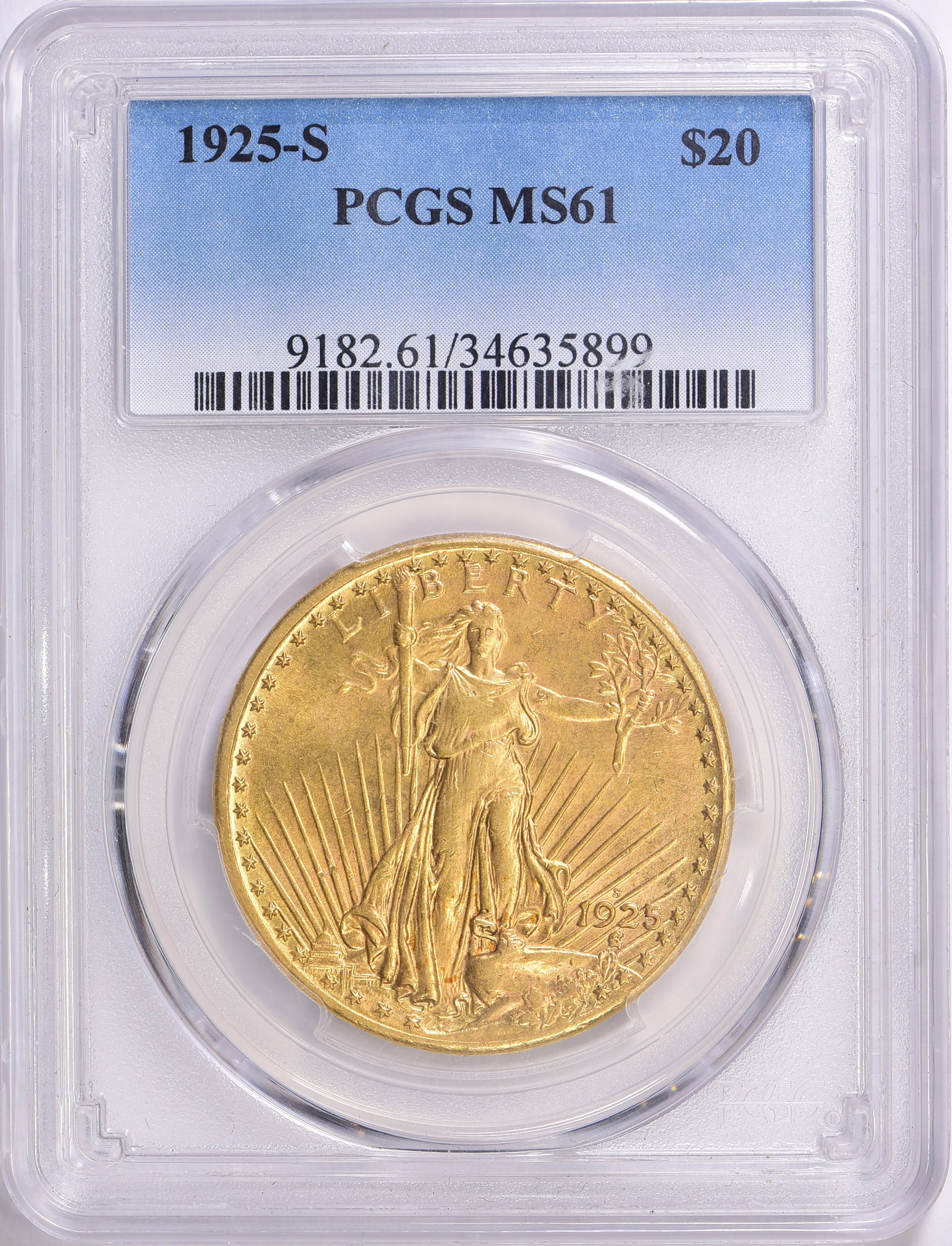 1925-S Saint-Gaudens Gold Double Eagle PCGS MS-61 (Item 1632226) | GreatCollections Coin Auctions