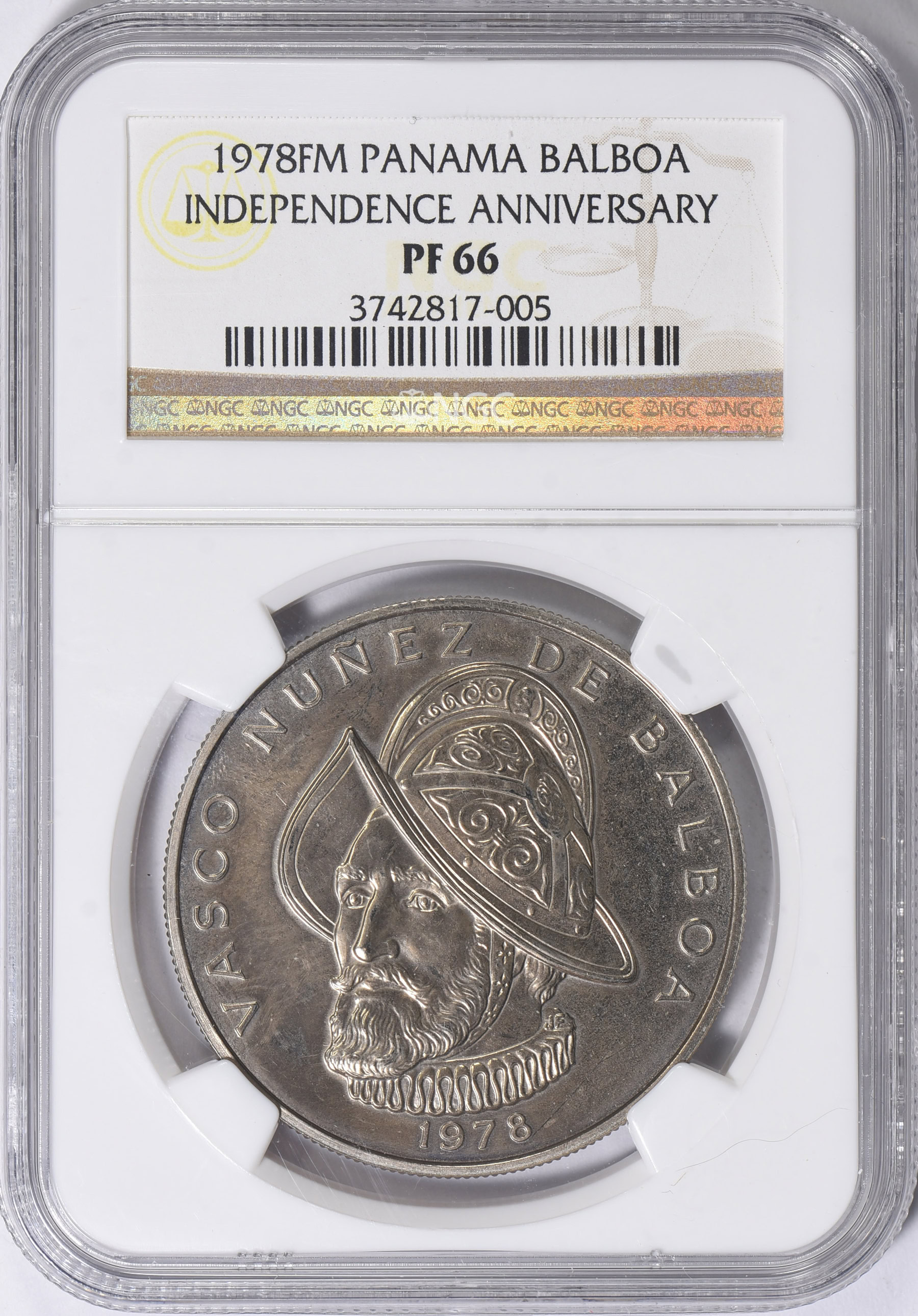 Panama 1978-FM Balboa 75th Anniversary of Independence KM-51 NGC Proof-66 (Item 1632913 ...