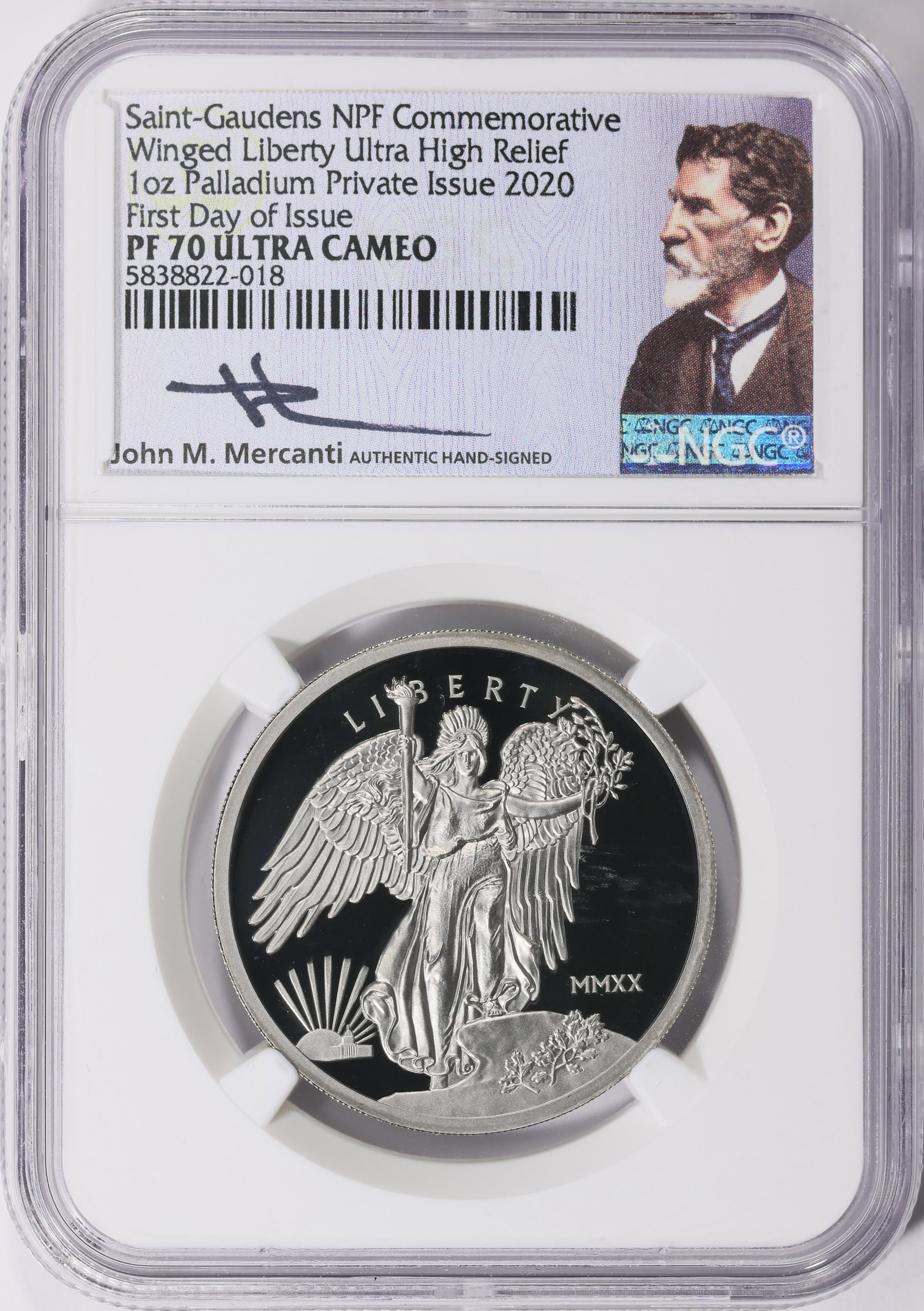 2020 Palladium 1 oz. Saint-Gaudens National Parks Foundation Winged ...