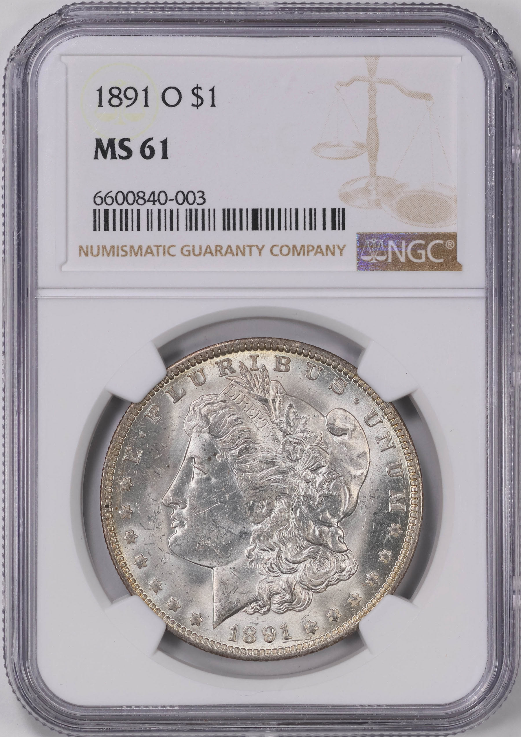1891-O Morgan Silver Dollar NGC MS-61 (Item 1633339) | GreatCollections Coin Auctions