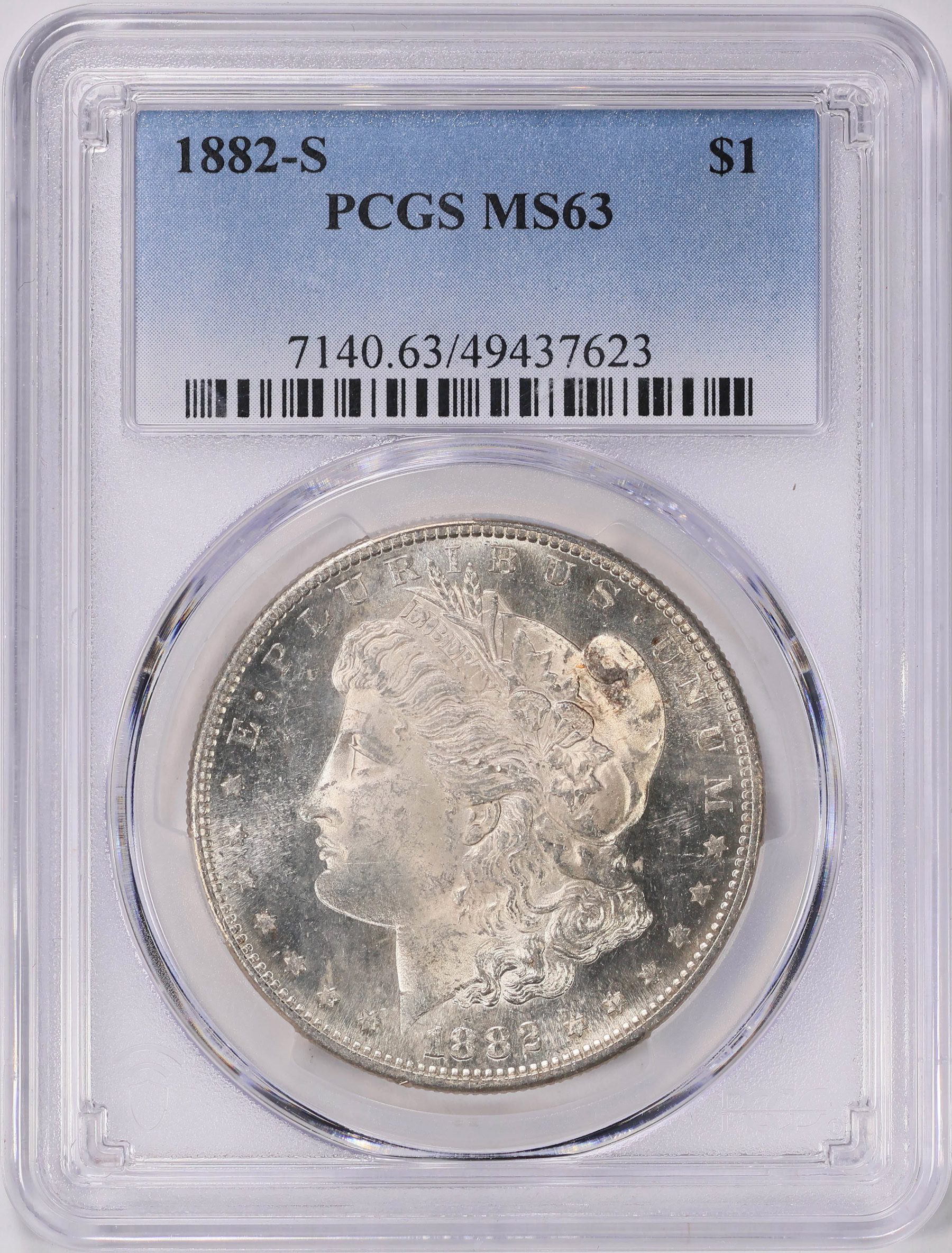 1882-S Morgan Silver Dollar PCGS MS-63 (Item 1633350) | GreatCollections Coin Auctions
